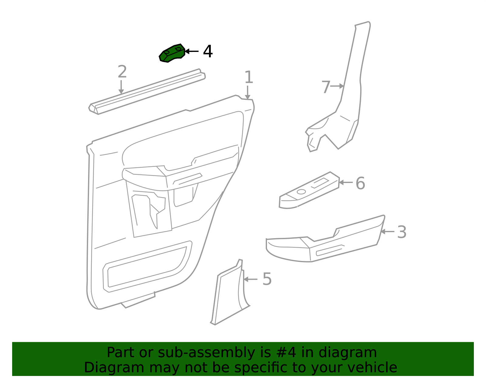 2003-2006 Lincoln Motorcraft™ Window Switch SW-7161 | Ford OEM Parts Outlet