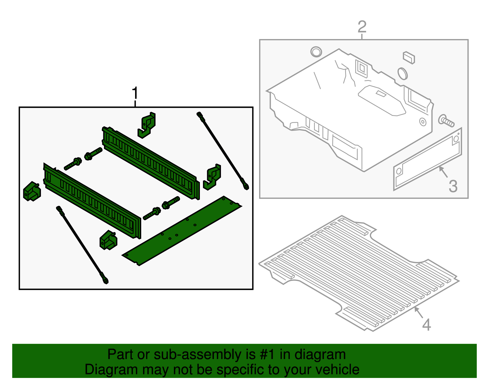 2017-2022 Ford Bed Ramp Stowable Loading - One Ramp Kit hc3z99286f56b ...