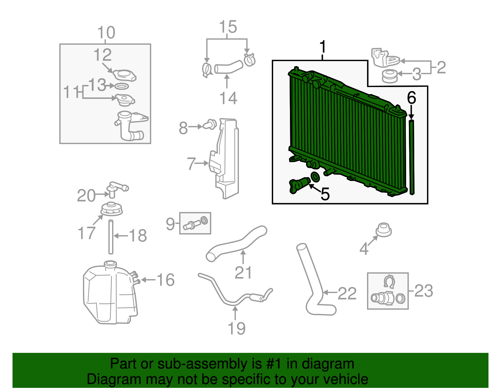 OEM 2006-2011 Honda Civic Radiator Assembly 19010-RNA-A51 | Honda ...