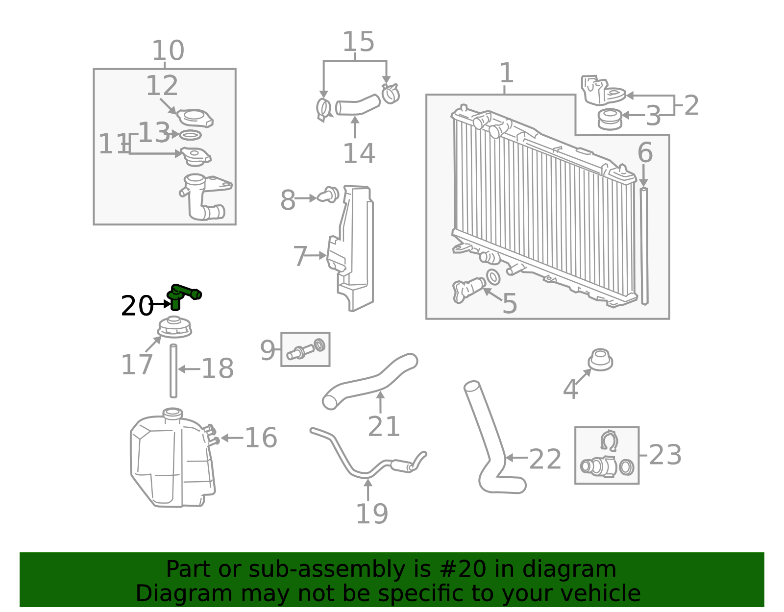 19106-RNA-A00 - 2006-2011 Honda Civic - Joint Reserve Tank | Genuine ...