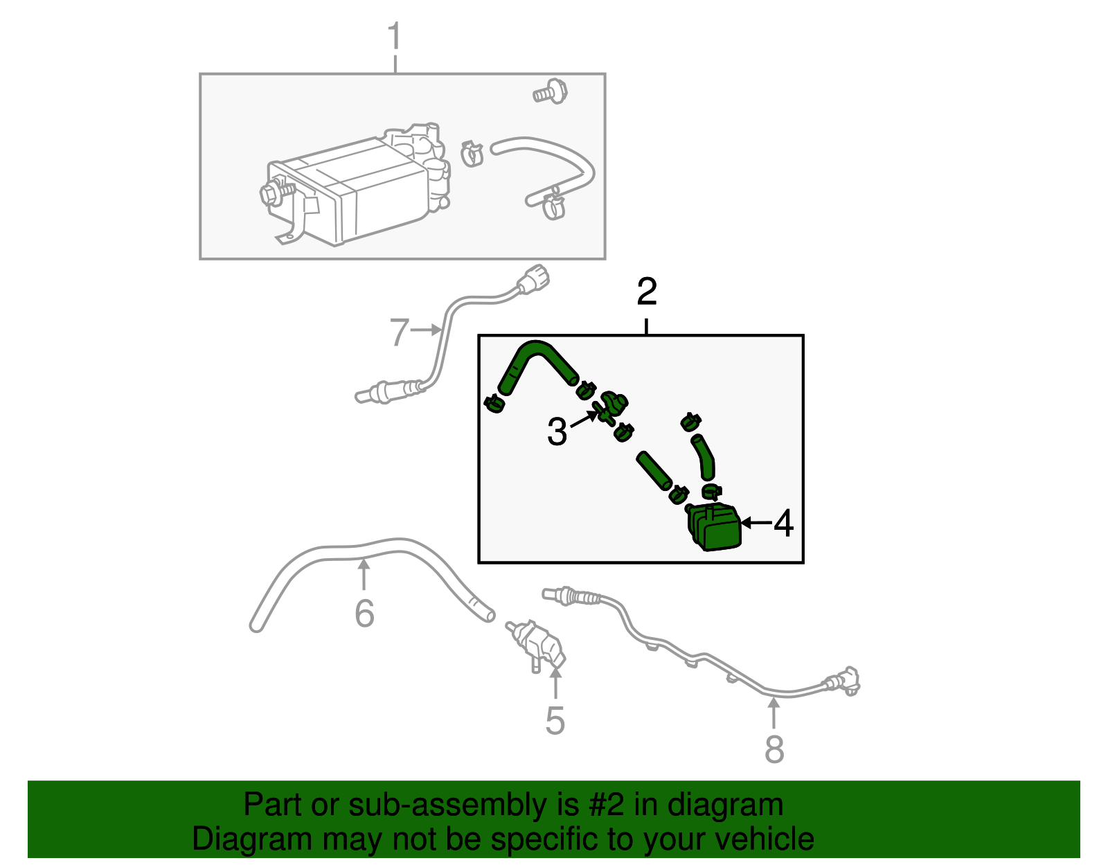 23820-28181 - Hose & Tube Assembly - 2007 Toyota Highlander | Nucar ...