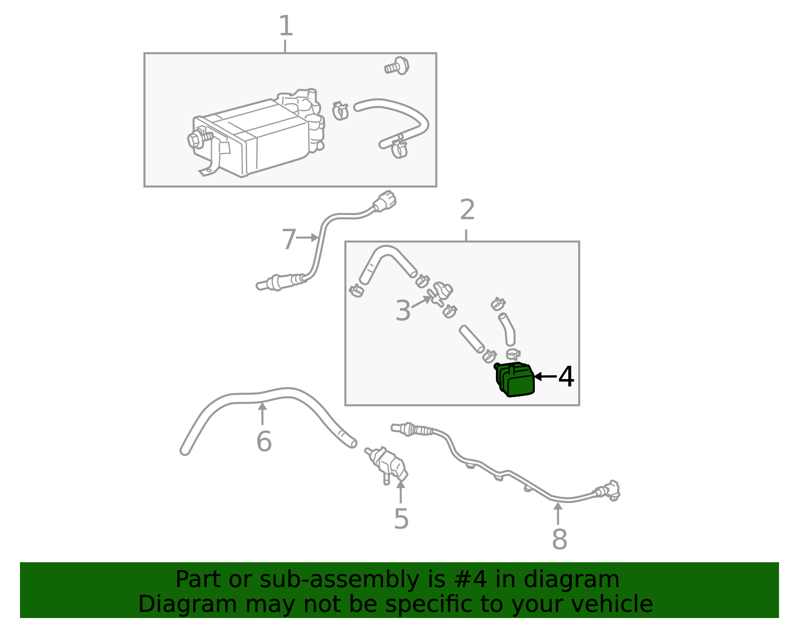 2004-2007 Toyota Highlander Exhaust Gas Re-Circulation (Egr) Vacuum ...