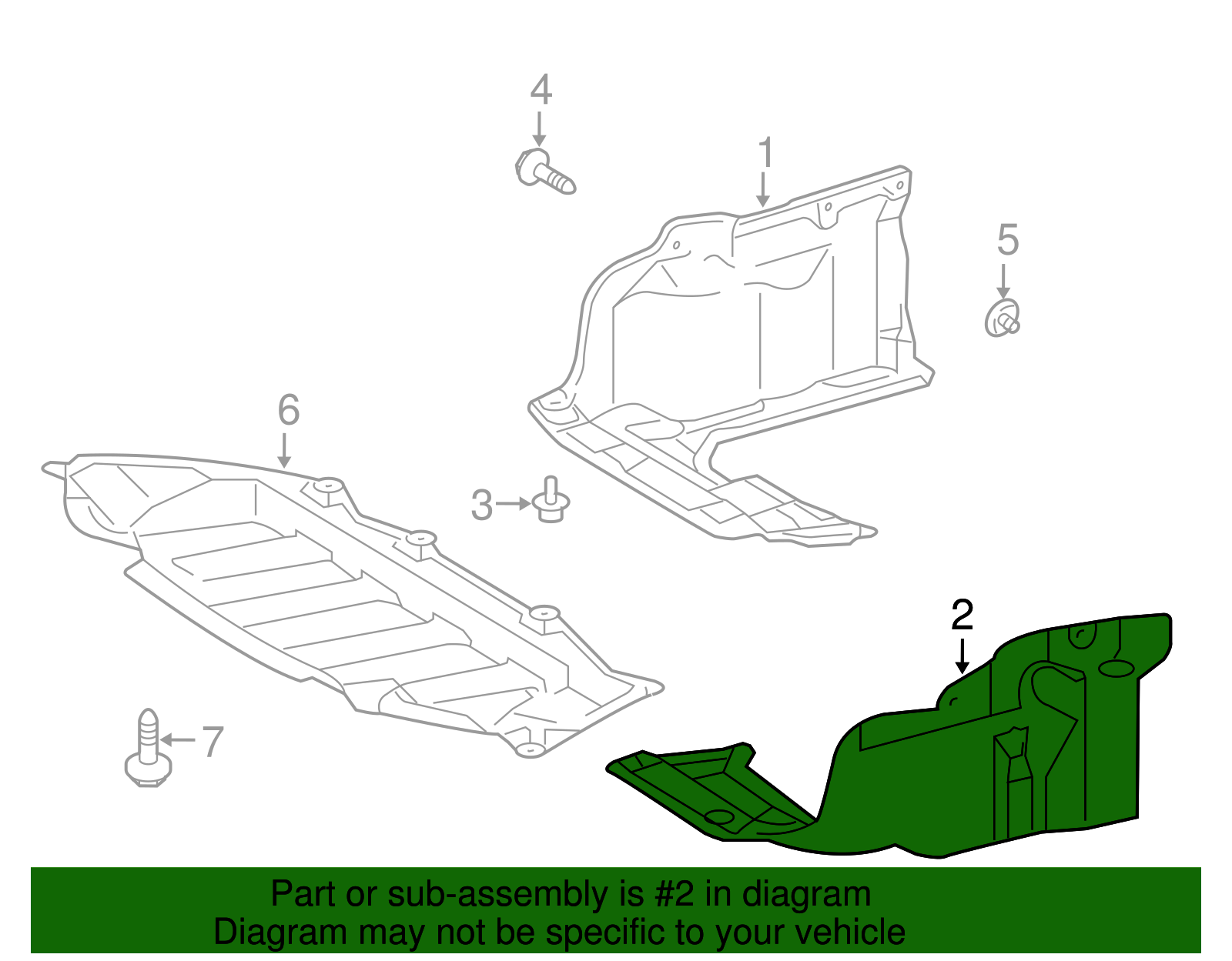 2009-2013 Toyota Under Cover 51442-02330 | Toyota Parts Center