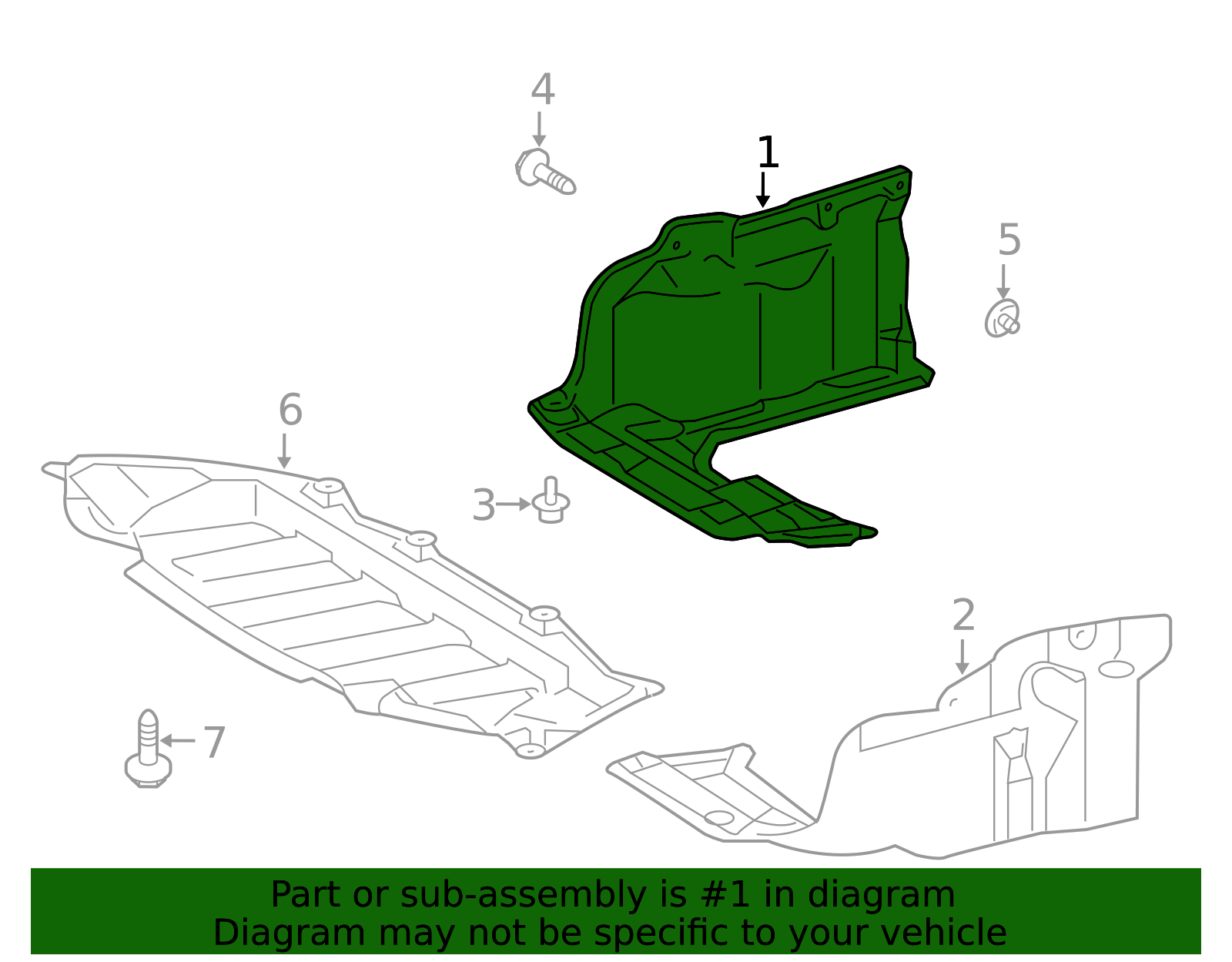 2009-2013 Toyota Corolla Under Cover 51441-12240 | Sparks Parts