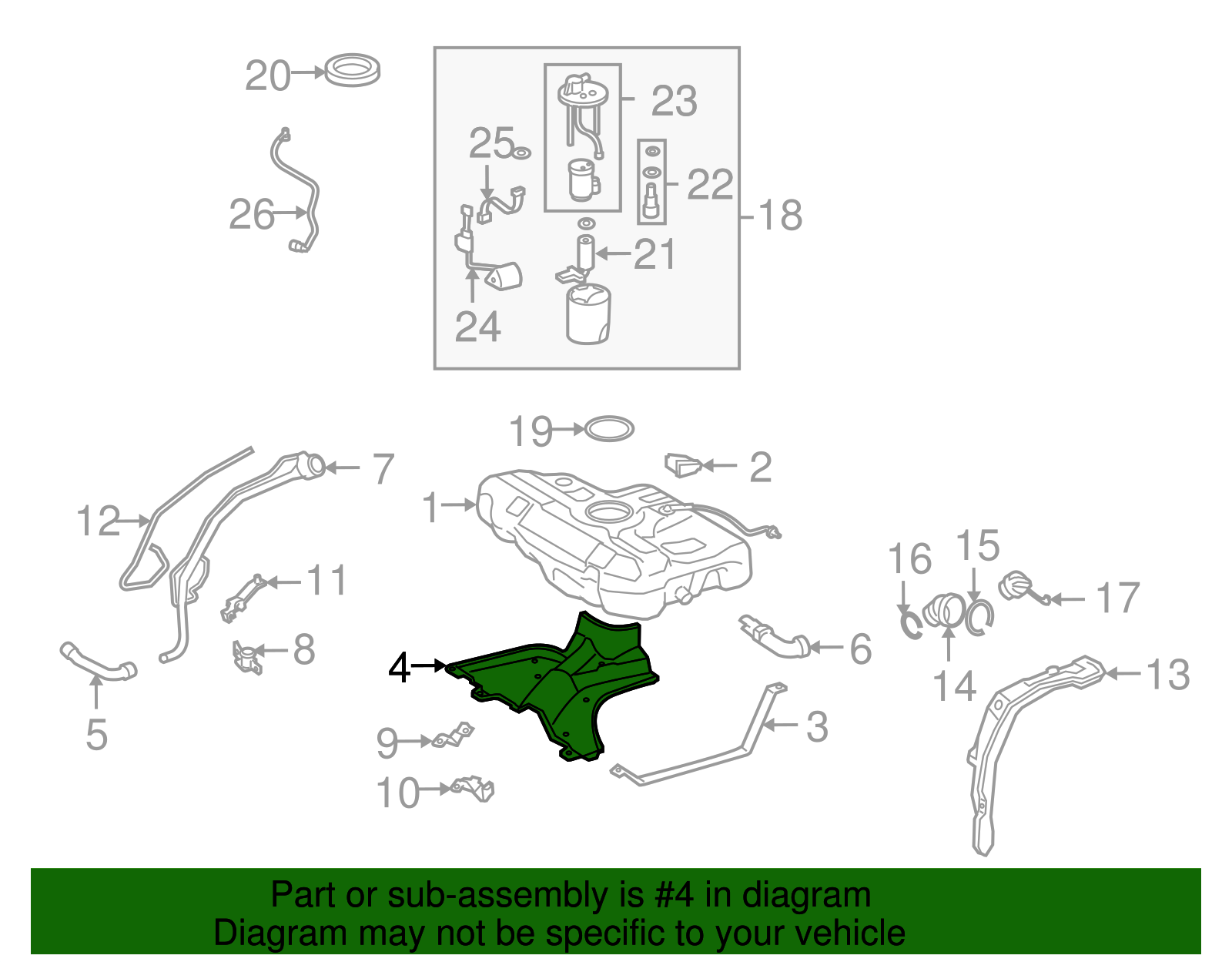 2009-2013 Toyota Tank Shield 77641-02131 | Toyota Parts Center