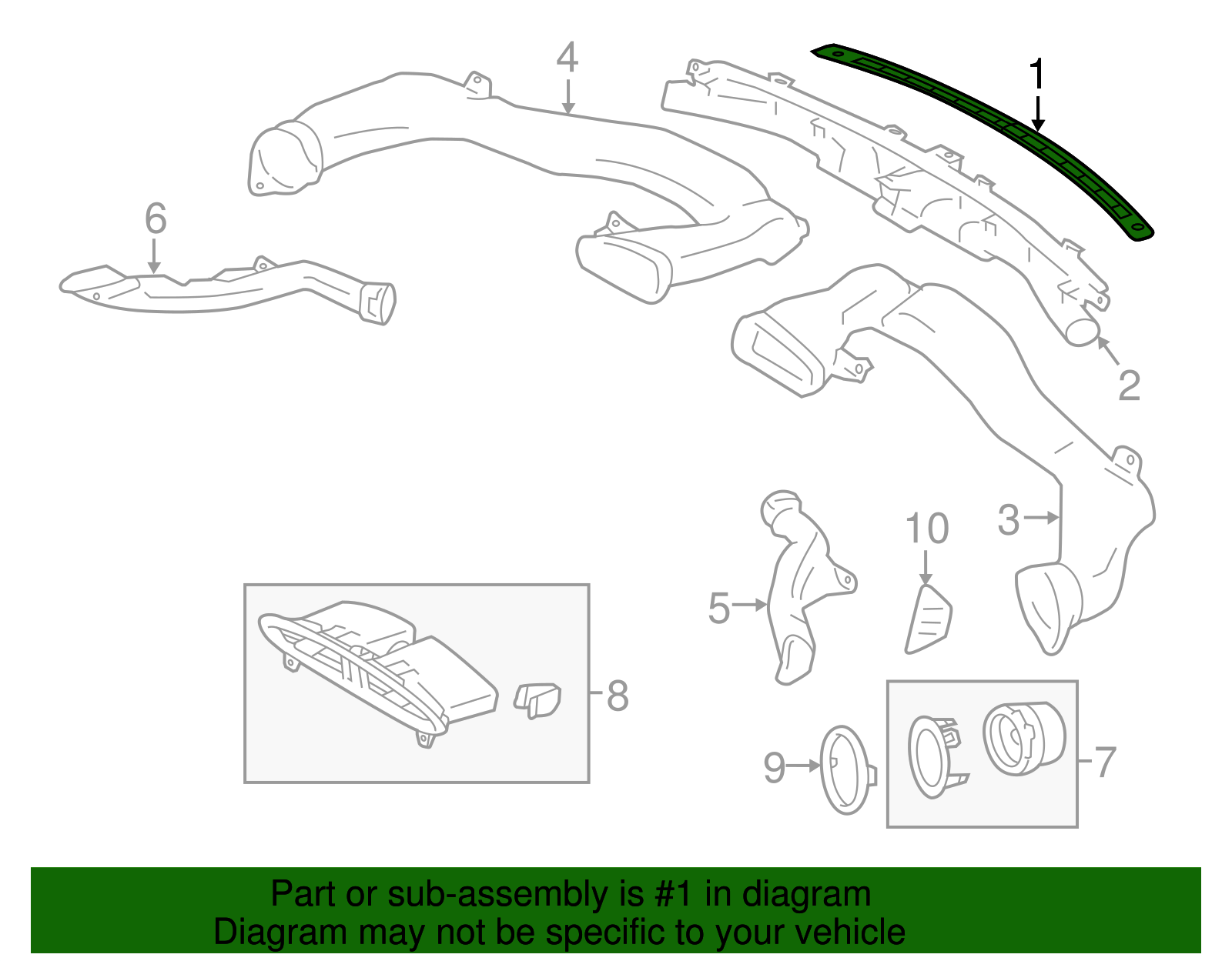 su00301948 - Defroster Grille 2013-2020 Toyota | Toyota San Diego Parts