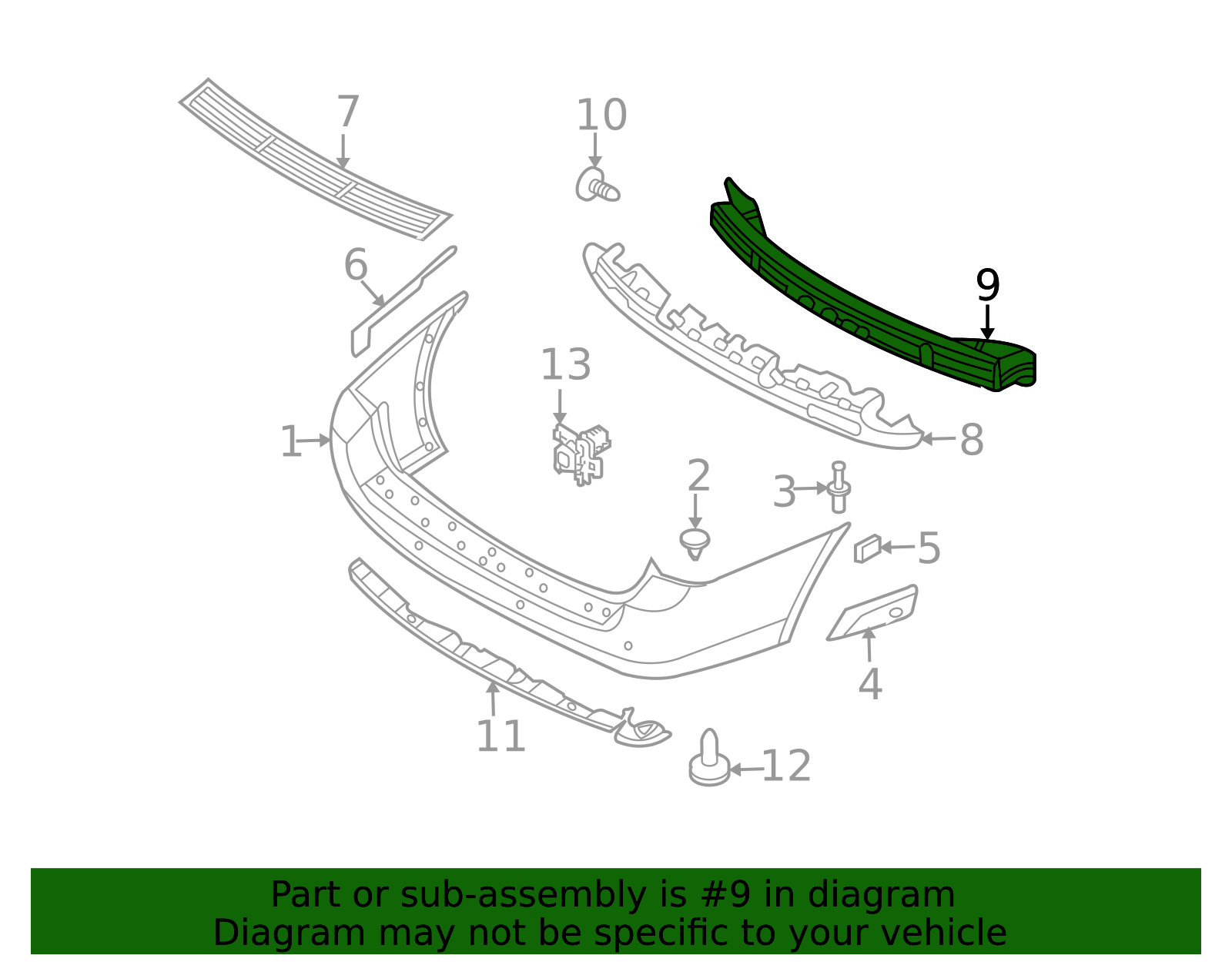 2010-2014 Kia Sedona Impact Bar 86630-4D002 | QuirkParts