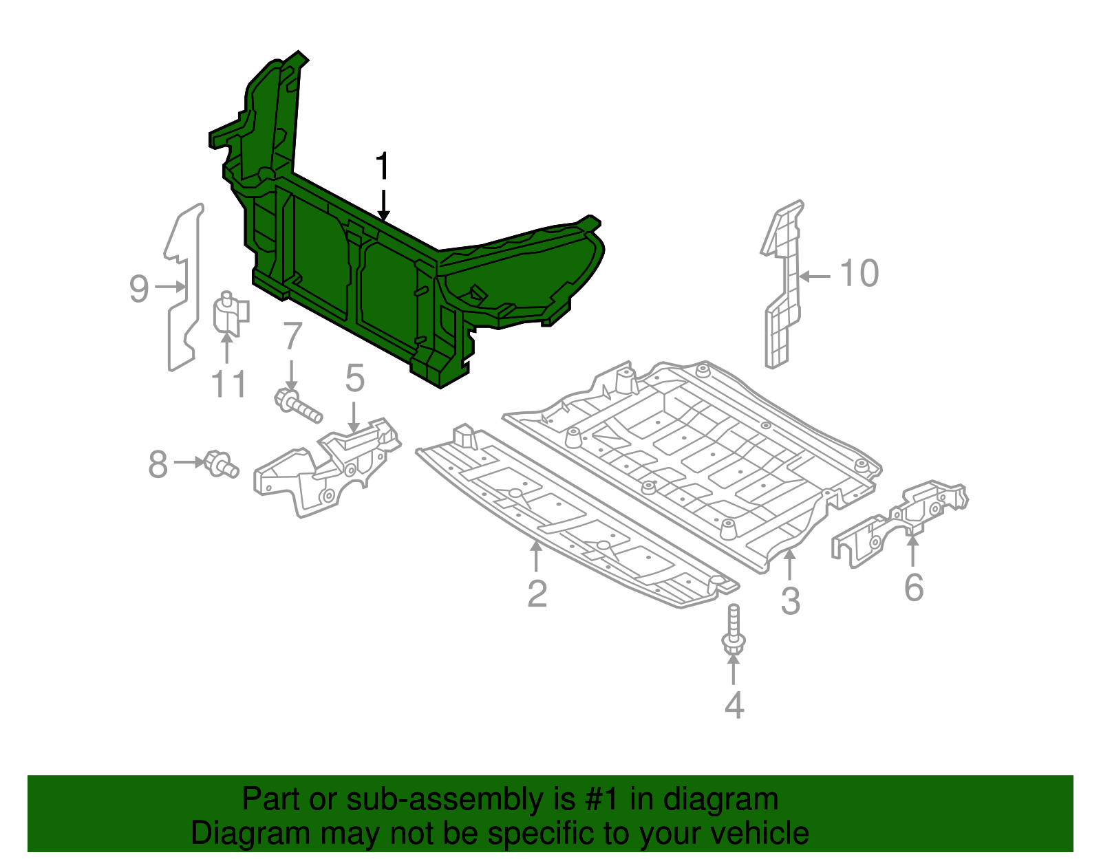 2013-2016 Hyundai Genesis Coupe Radiator Support 64101-2M500 | OEM ...
