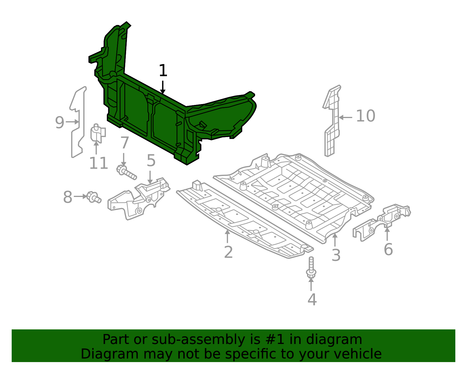 2013-2016 Hyundai Genesis Coupe Radiator Support 64101-2M500 | QuirkParts