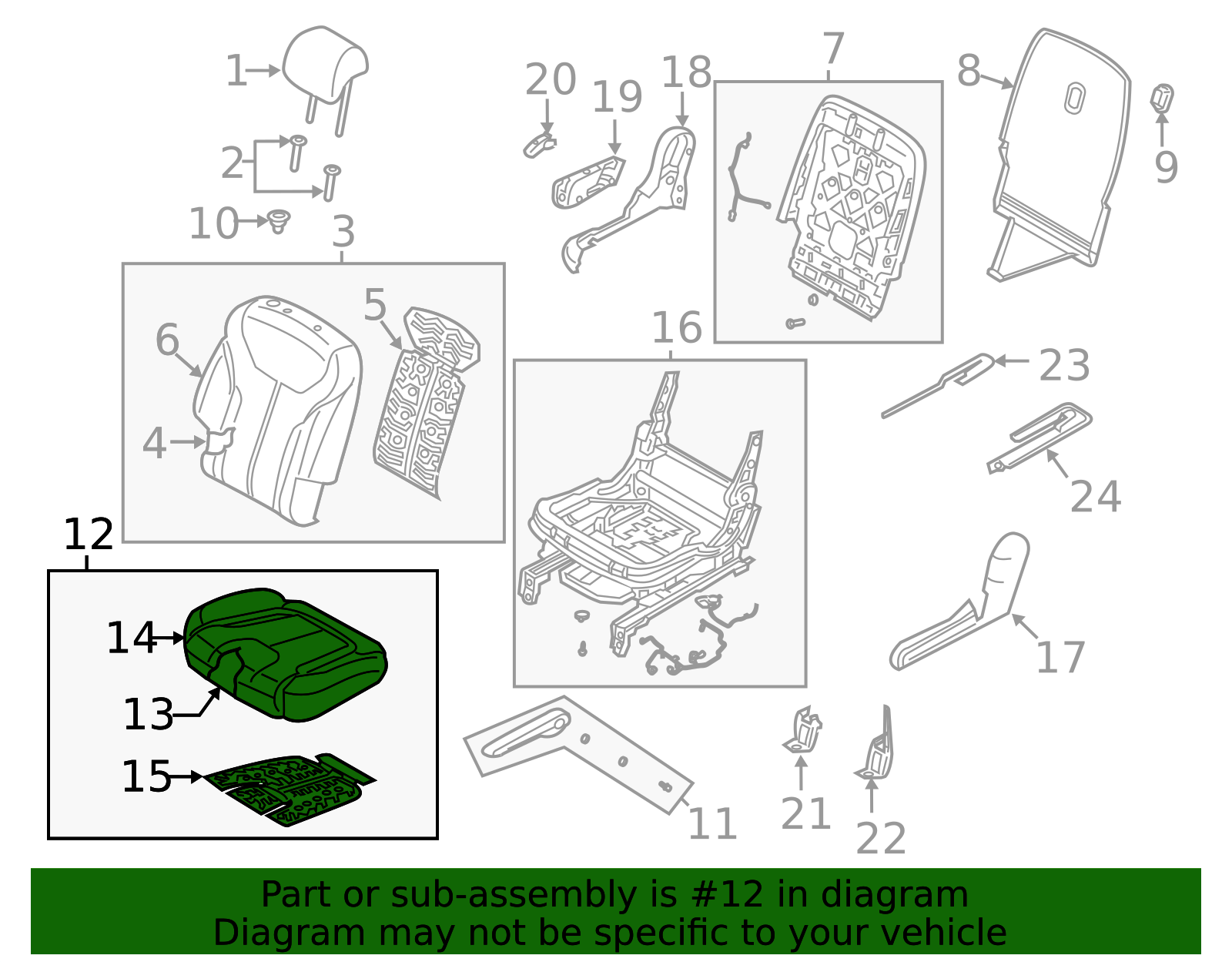 2023-2025 Hyundai Palisade Cushion Assembly 89200-S8NC0-WDL | QuirkParts