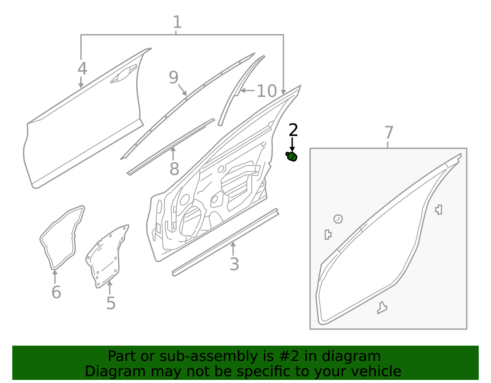 80896-AR010 - Door Shell Bumper 2011-2025 INFINITI | Official INFINITI ...