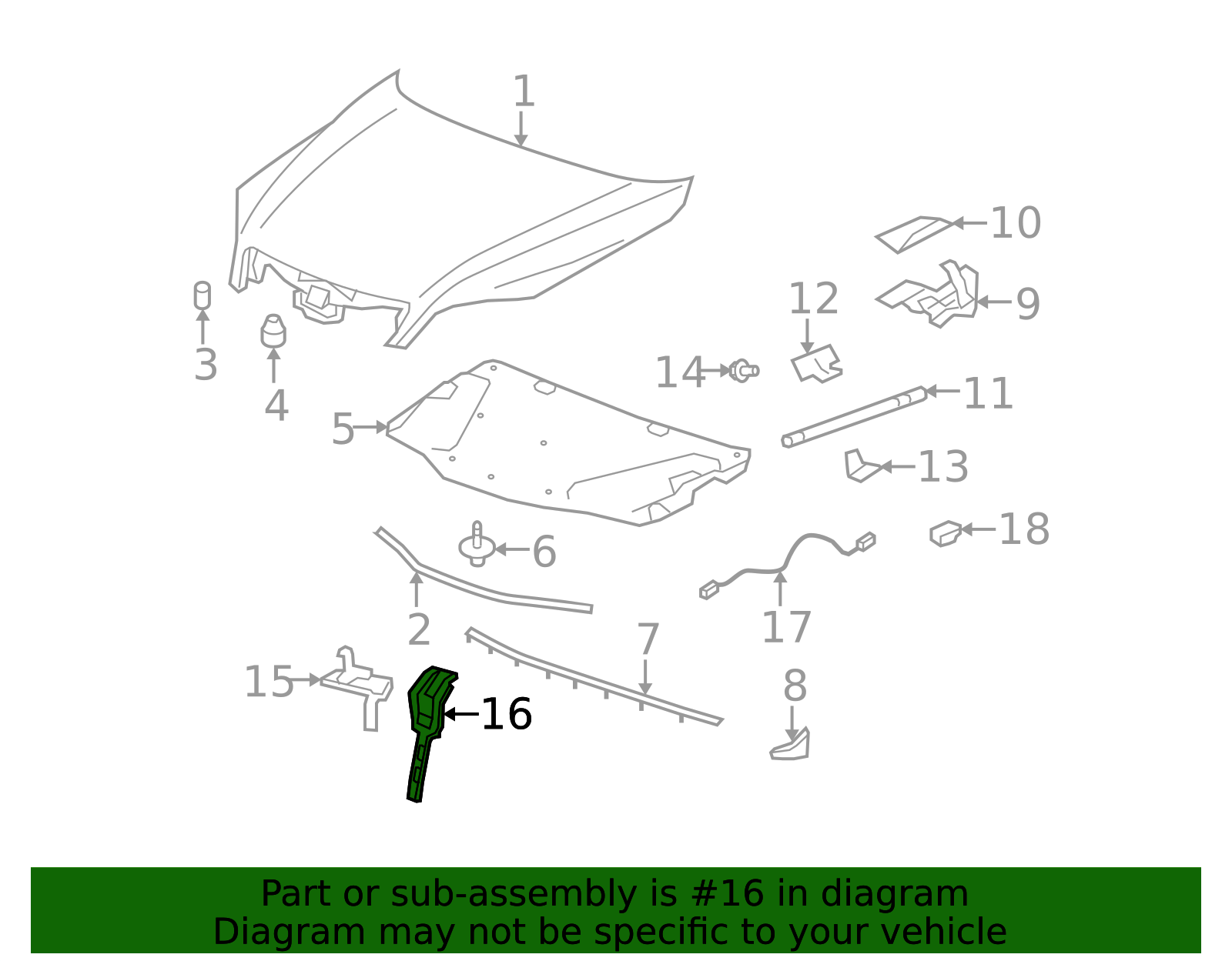 96661525 - High-Quality Hood Primary Latch Support for AutoNation Parts