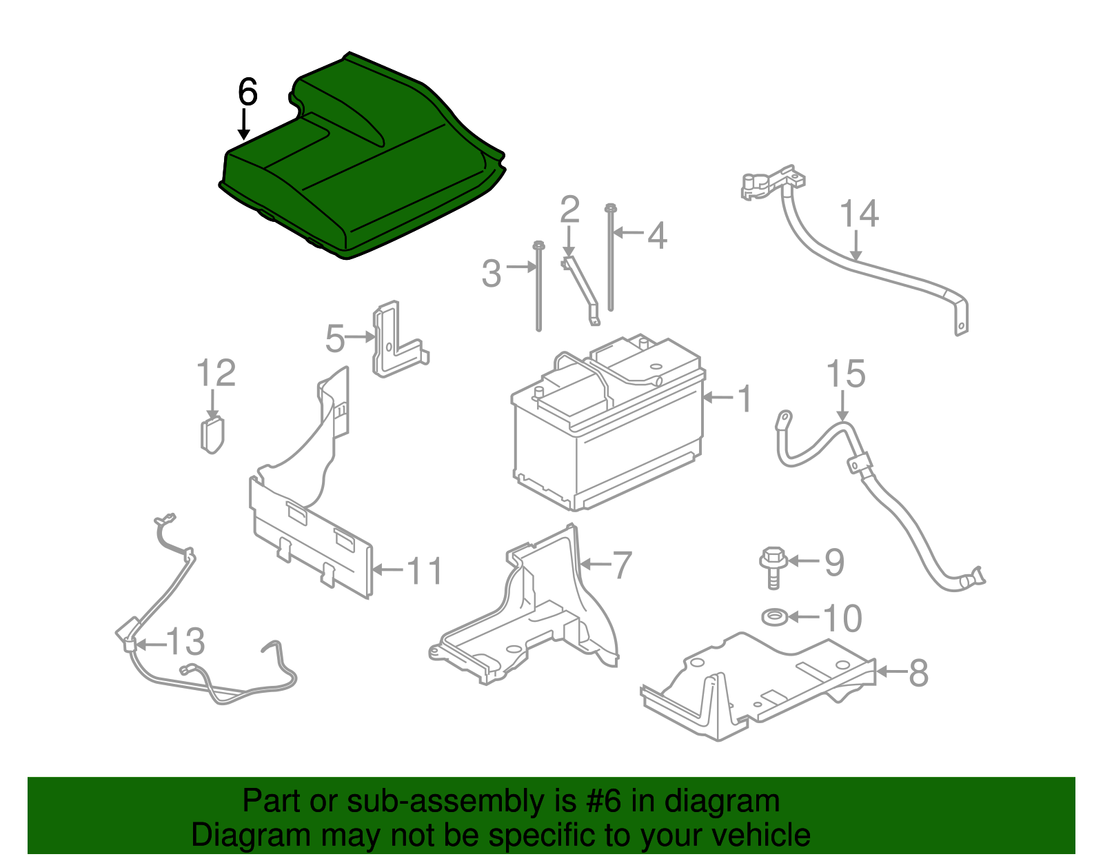 2010-2013 Land Rover | Battery Cover | LR018528 | Express Land Rover Parts