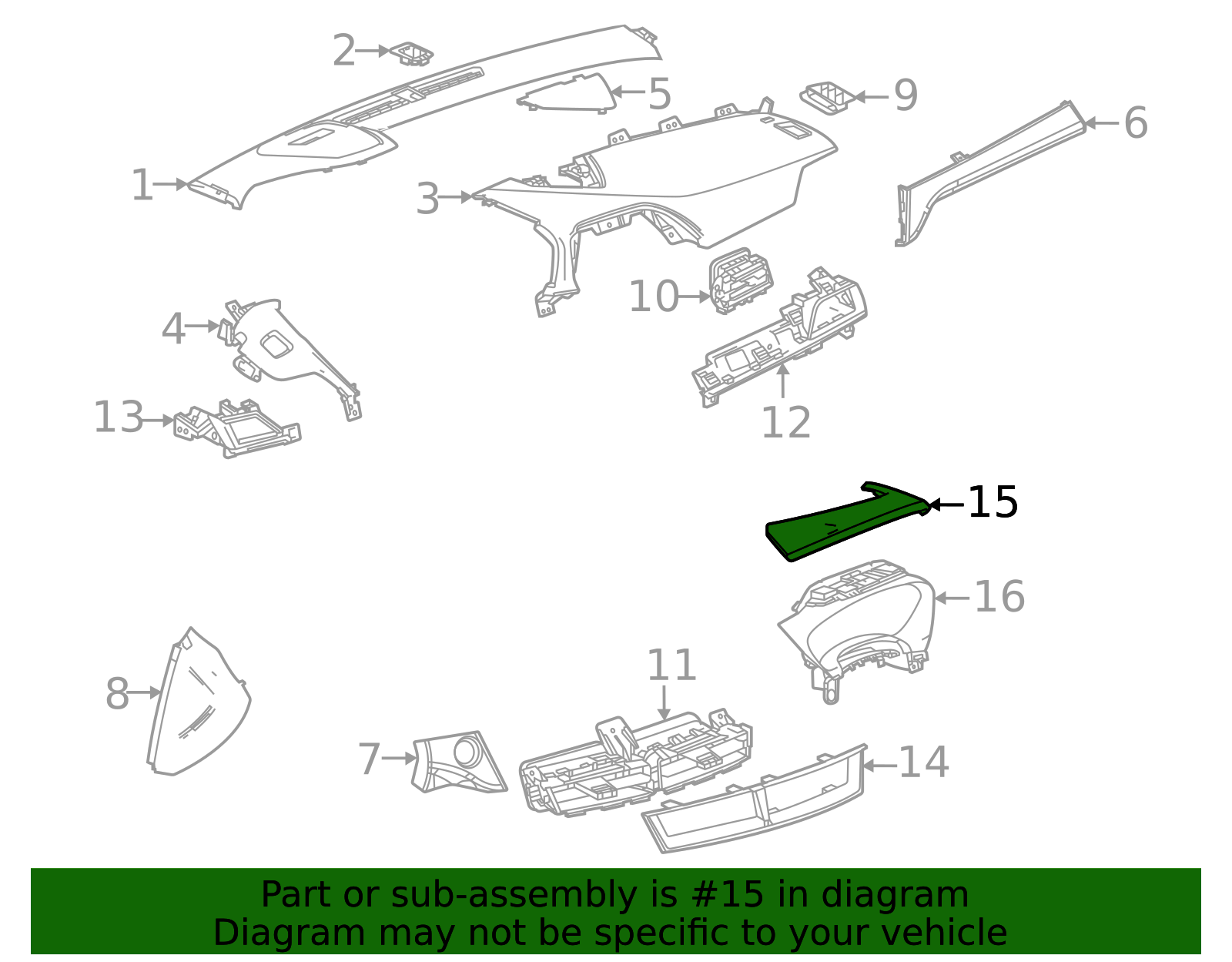 84384656 - Cluster Pad 2020-2025 Cadillac CT4 | Gateway Buick GMC Parts