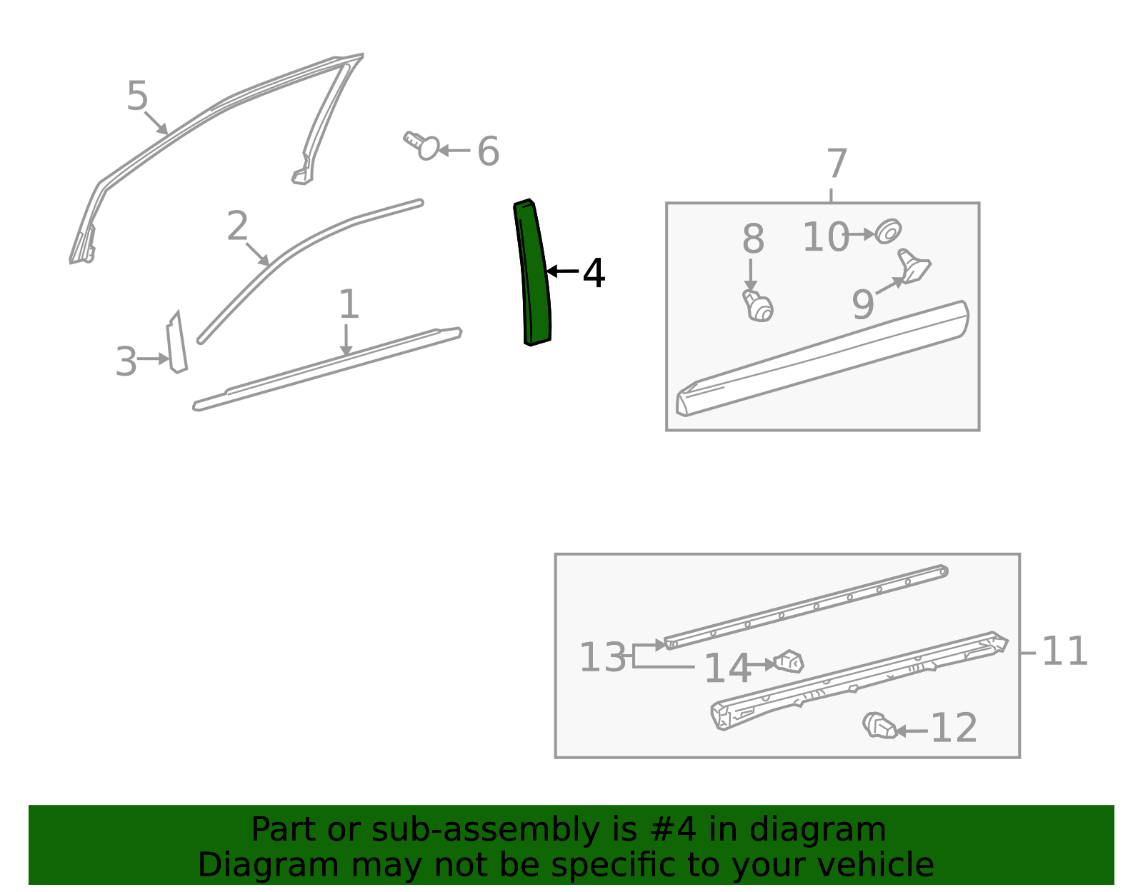 Frame Molding 75755-0E020 | OEM Parts Online