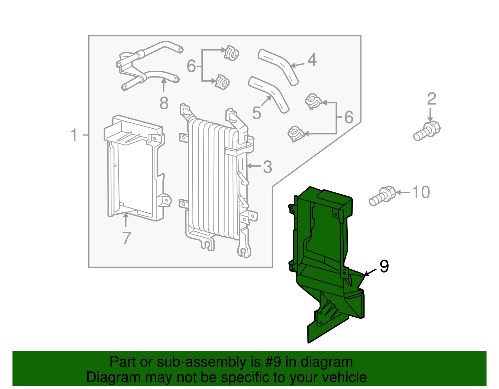 2008-2011 Toyota Land Cruiser Front Duct 32917-60010 | Toyota Parts Center