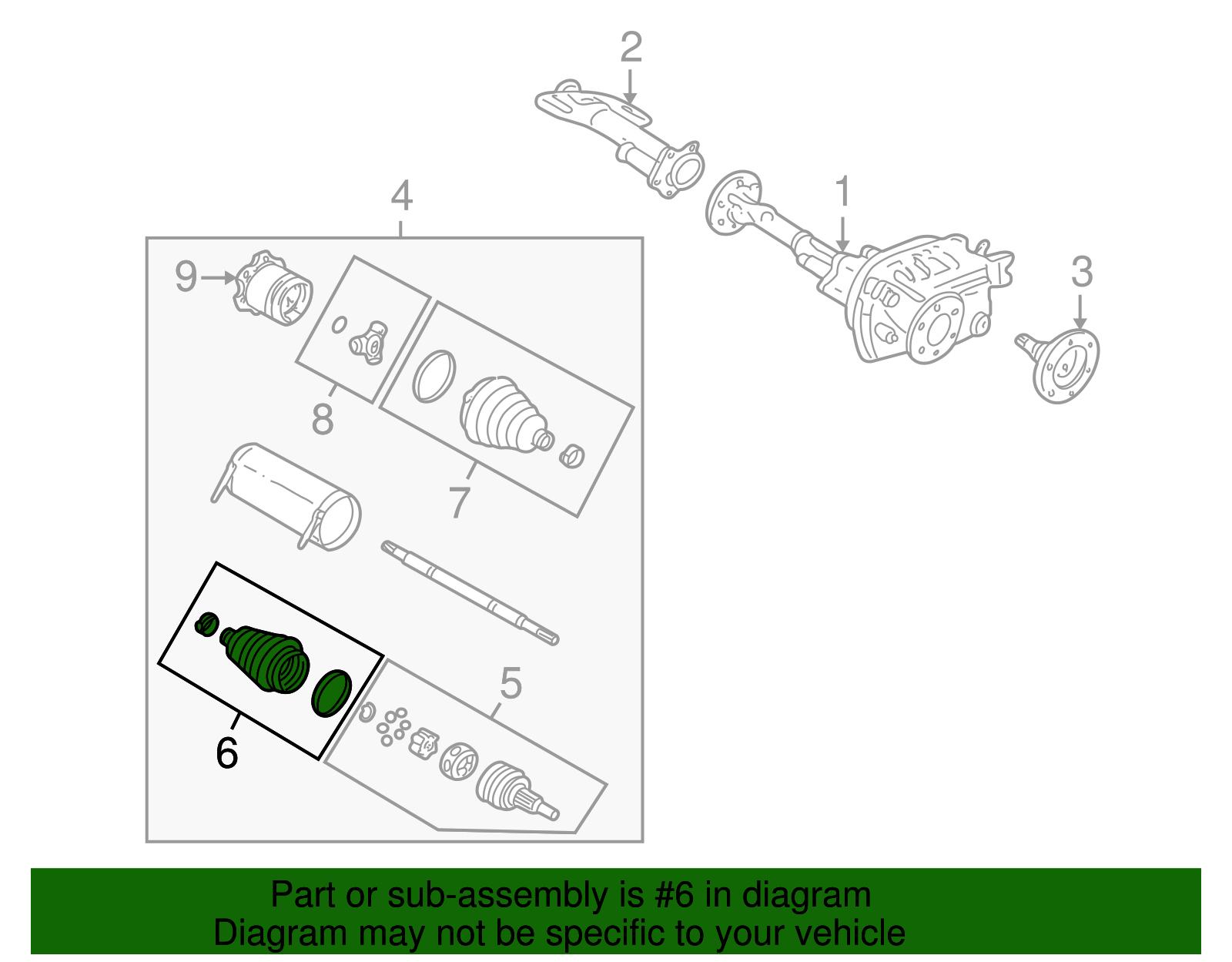 1998-2010 GM Front Wheel Half-Shaft Constant Velocity (CV) Boot Kit ...
