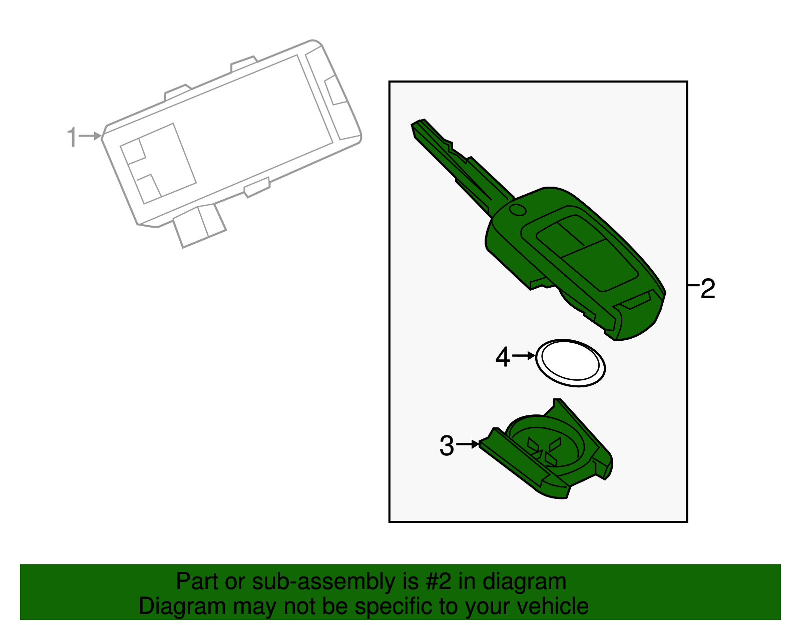 2019-2022 Chevrolet Vehicle Key 13530738 | Shop Matick Buick GMC