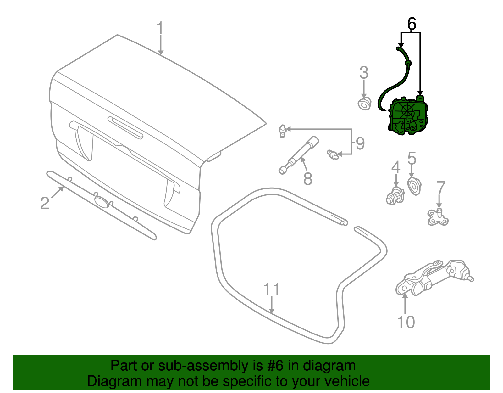 7S4Z-5443200-A - Latch 2006-2007 Ford Focus | Online Ford Parts Catalog