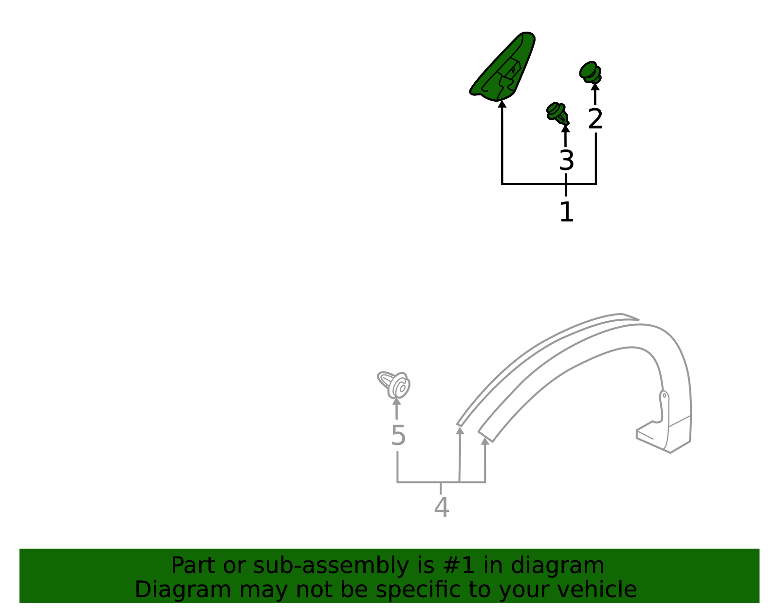 2019-2024 Subaru Forester Pillar Molding 65250SJ031 | Subaru Parts Store