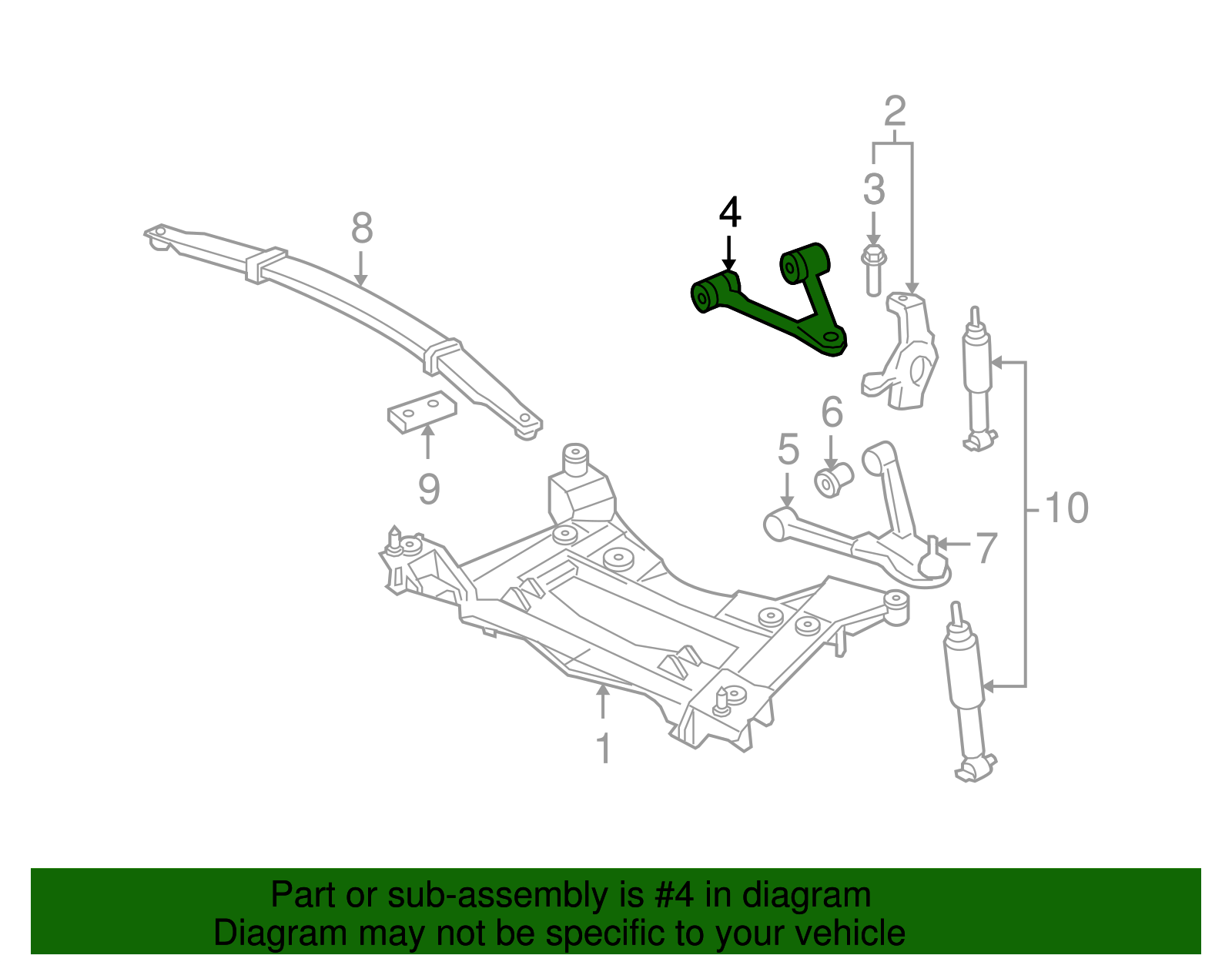 2004-2013 GM Front Passenger Side Upper Control Arm 10356431 | Shop ...