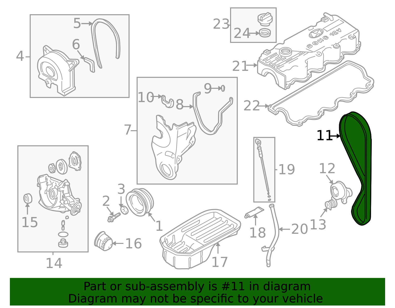 24312-22613 - Hyundai Timing Belt Performance Auto Parts
