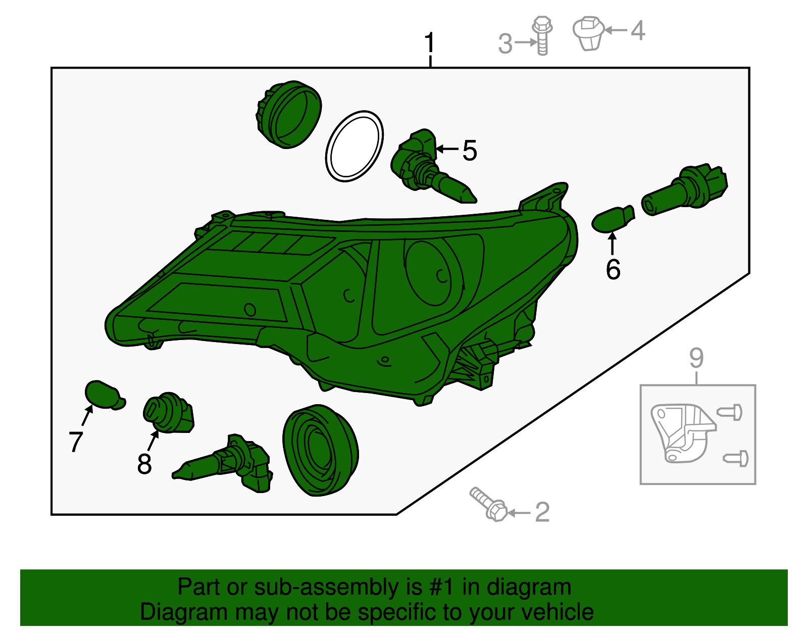 81150-0R042 - Headlamp Assembly - 2013-2015 Toyota RAV4 | Toyota Parts ...