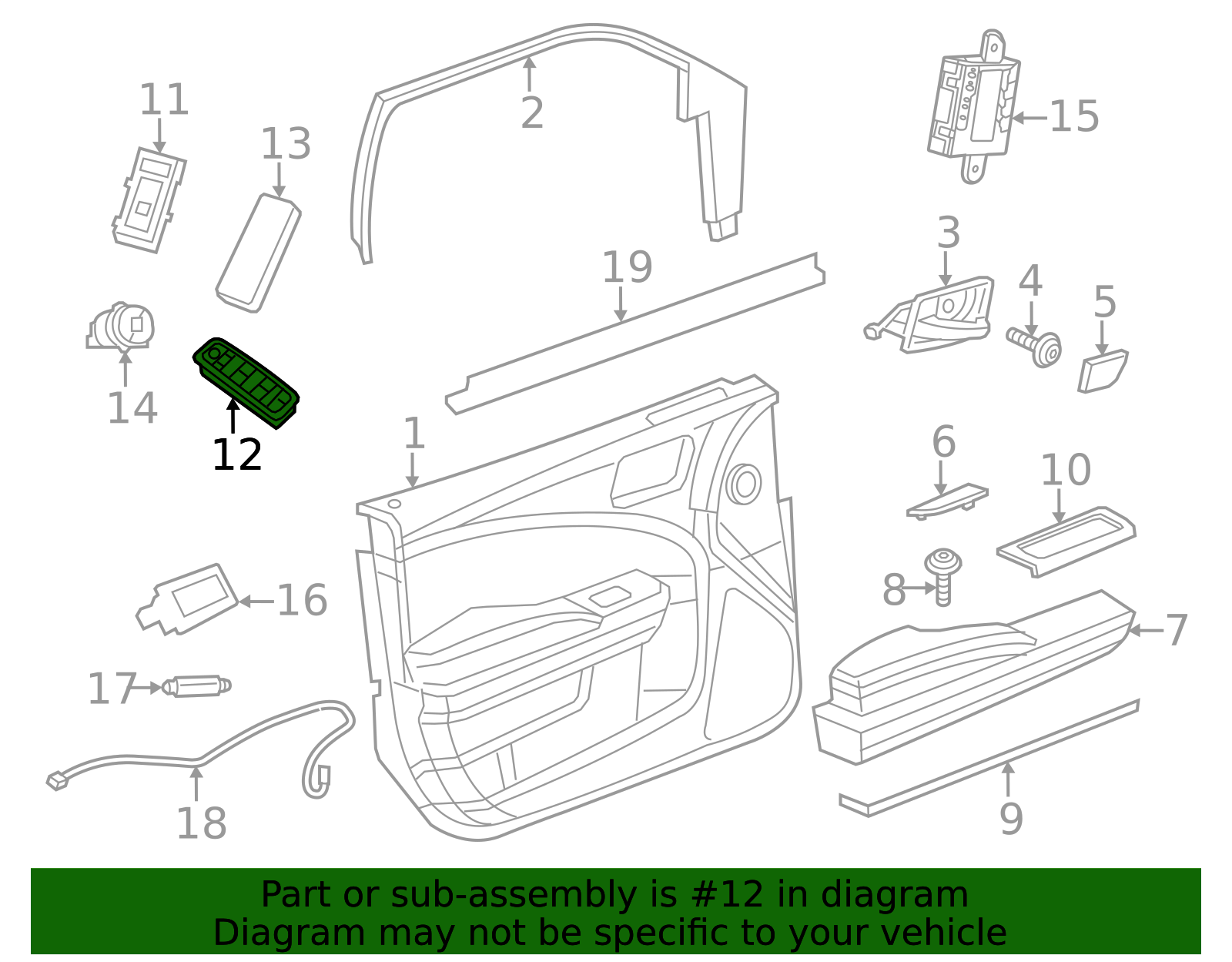Window Switch 68590592AA | Mopar Parts Canada