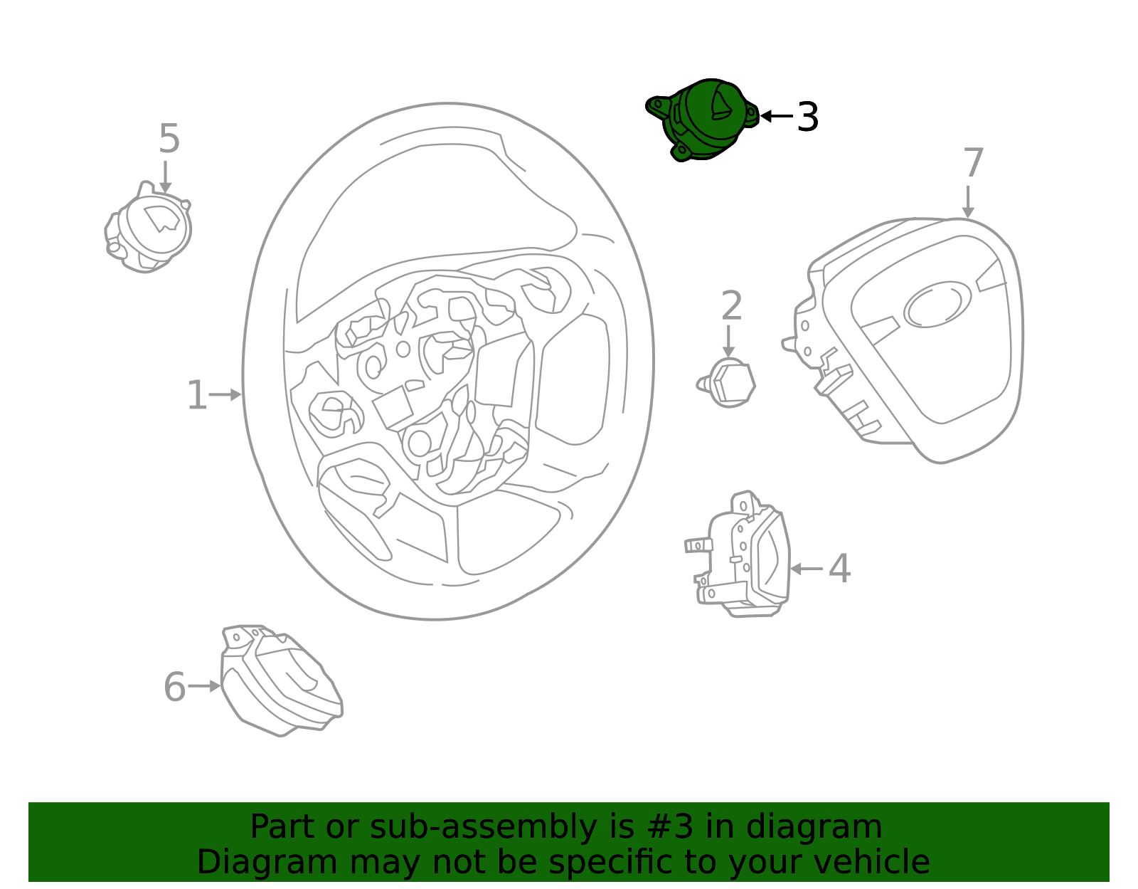 2014-2023 Ford Switch Assembly Steering Wheel SW-7827 | QuirkParts