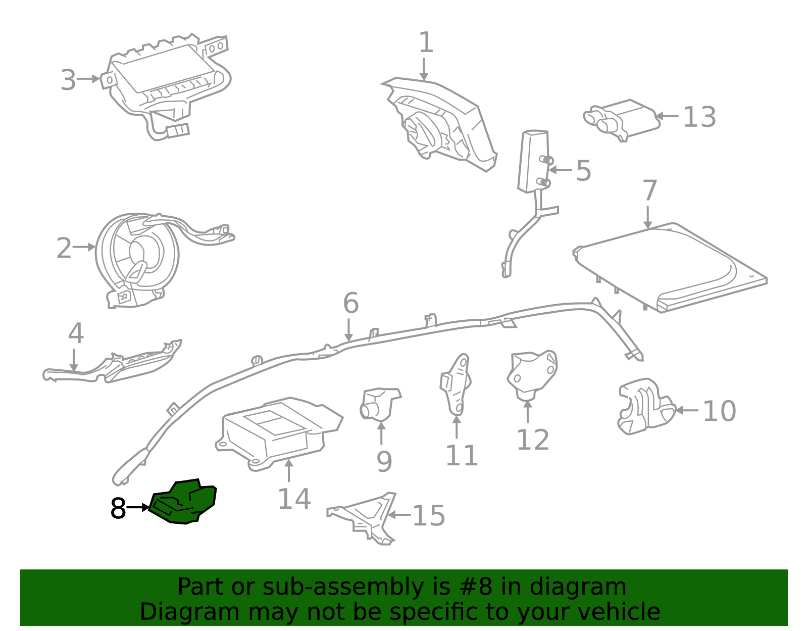 89173-09899 - High-Quality Air Bag Impact Sensor for 2015-2019 Toyota ...