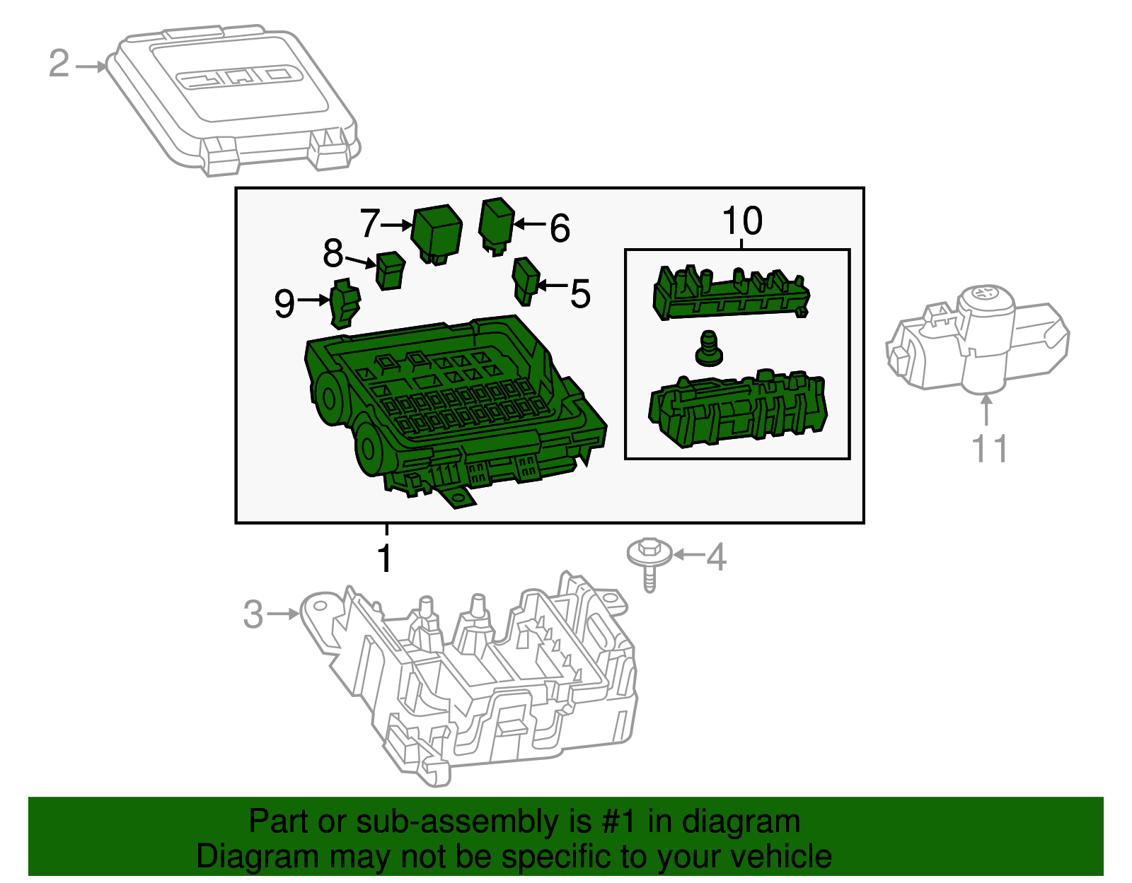 2019-2020 Cadillac CT6 Engine Wiring Harness Junction Block 84844762 ...