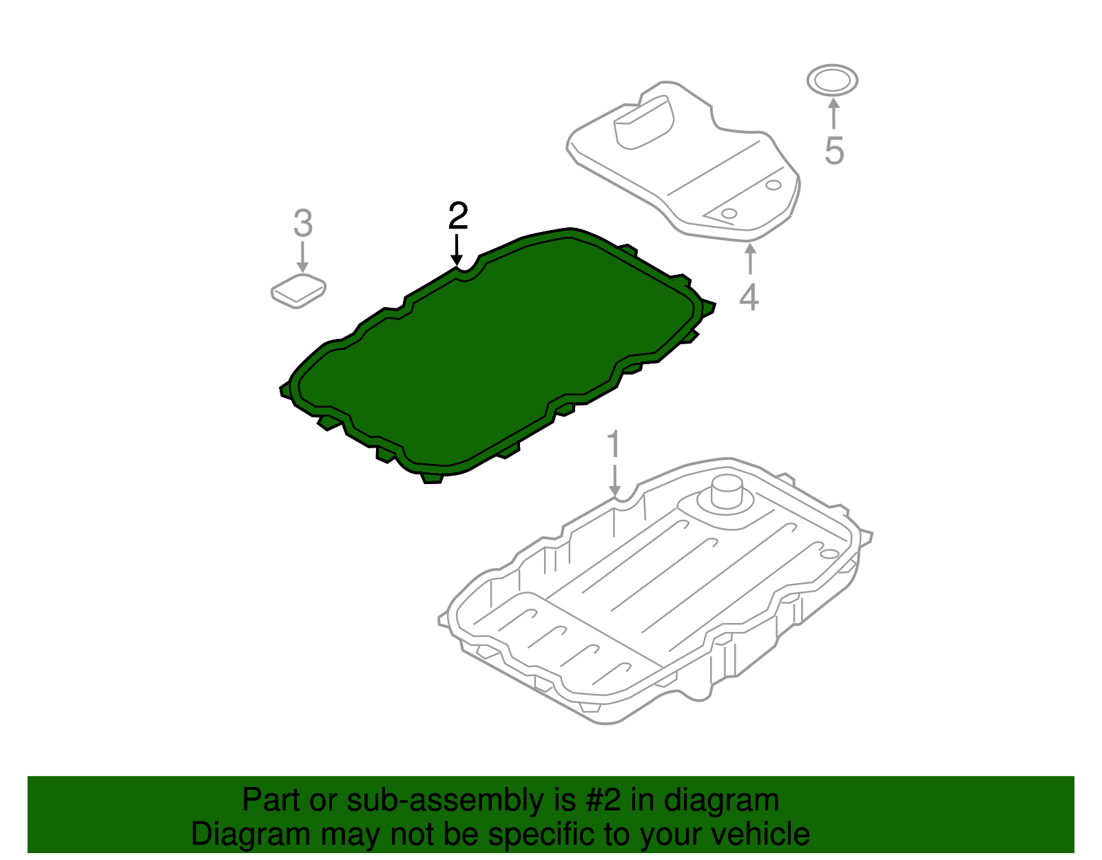 0C8-321-371 - Pan Gasket 2011-2015 Audi Q7 | Audi OEM Parts