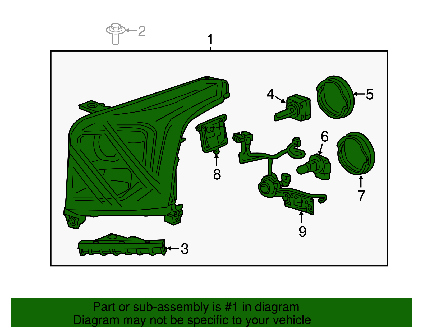 2016-2020 GMC Passenger Side Headlamp 84564094 | Capital Chevy Parts