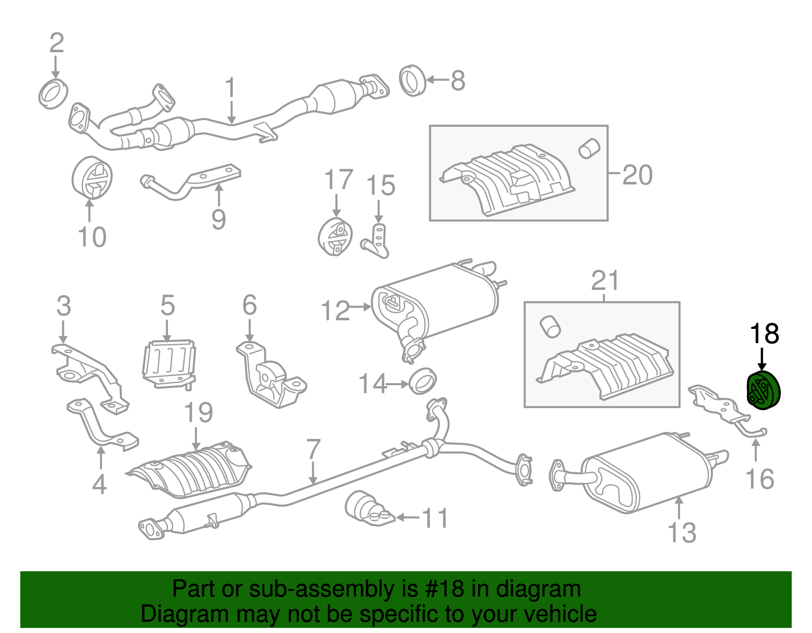Genuine Toyota Exhaust System Hanger part# 17565-0P051 for 2005-2025 ...