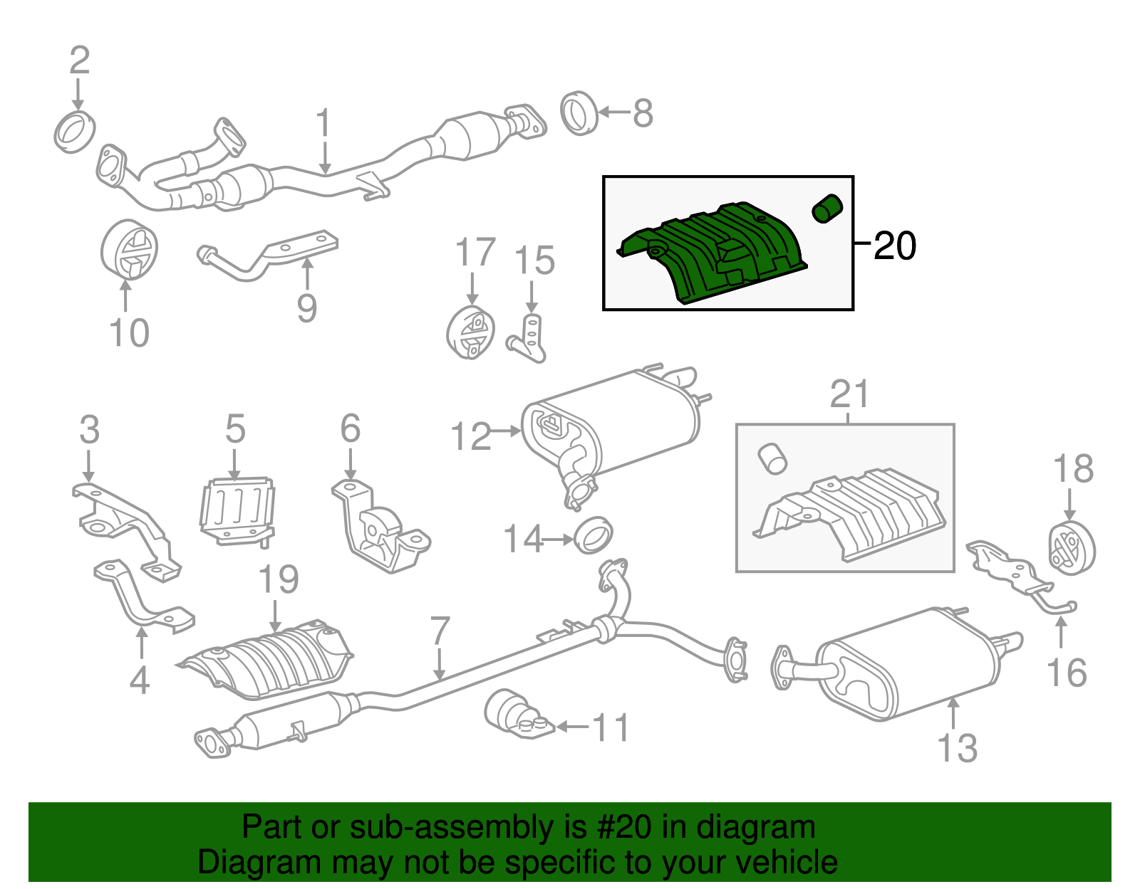58041-06010 - 2017-2018 Toyota Avalon - Heat Shield | Nucar Toyota Parts