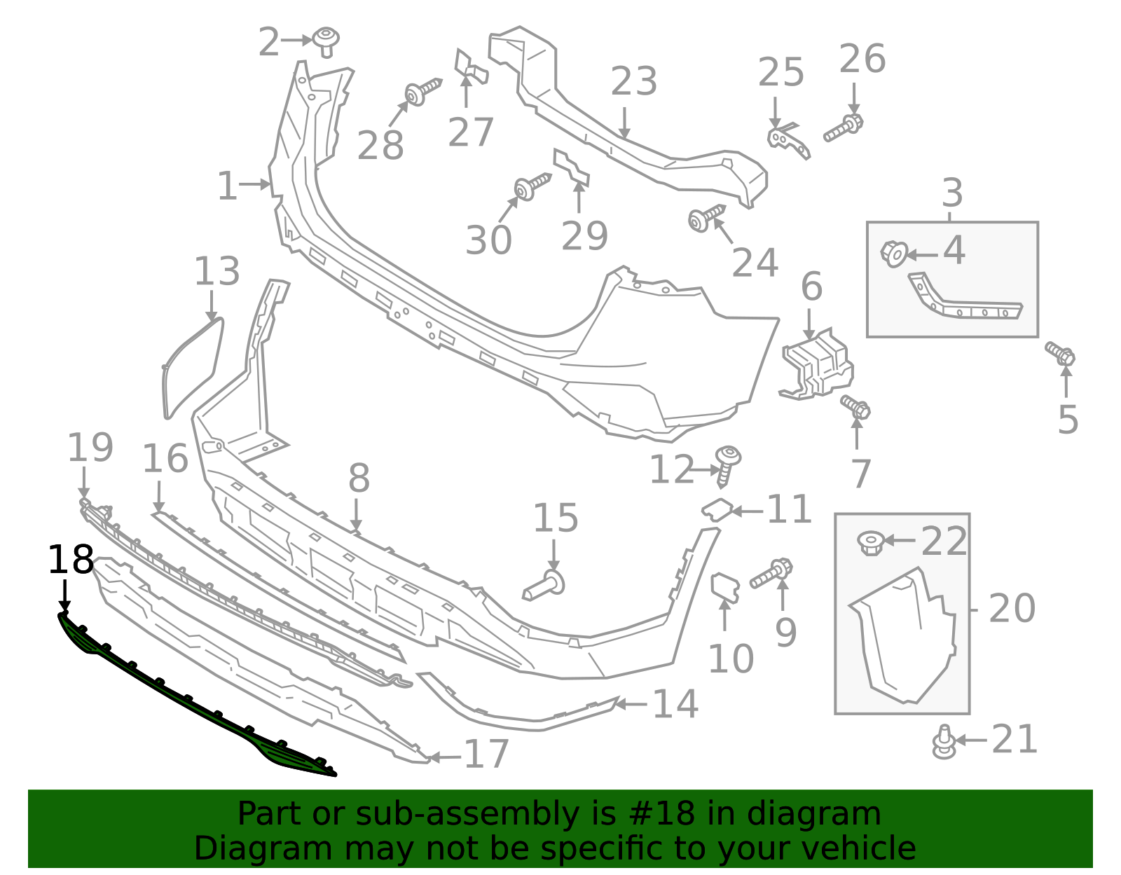 2021-2023 Hyundai Santa Fe Rear Molding 86696-S2500 | MotorMotor