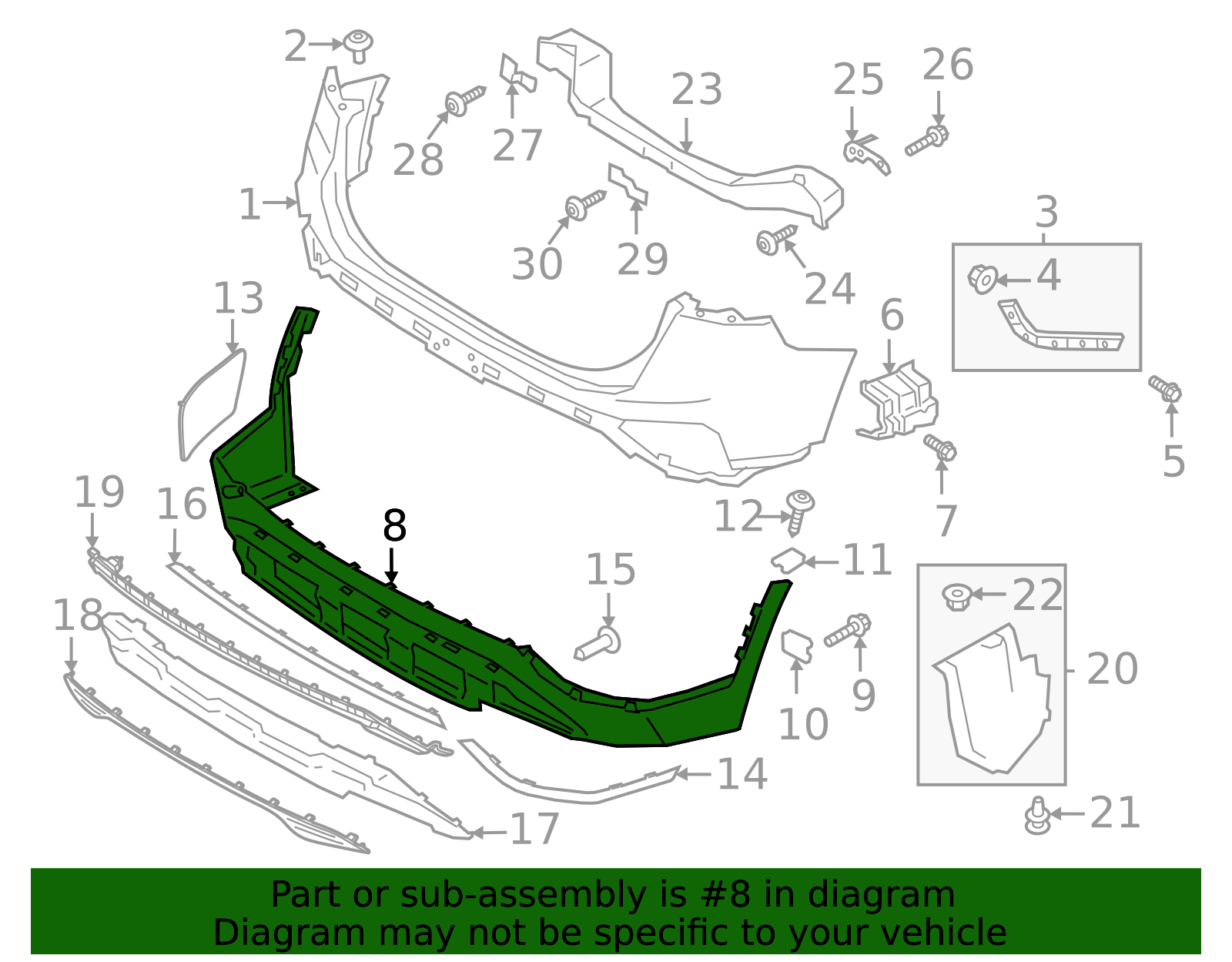 2021-2023 Hyundai Santa Fe Bumper Cover 86612-S2500 | OEM Parts Online
