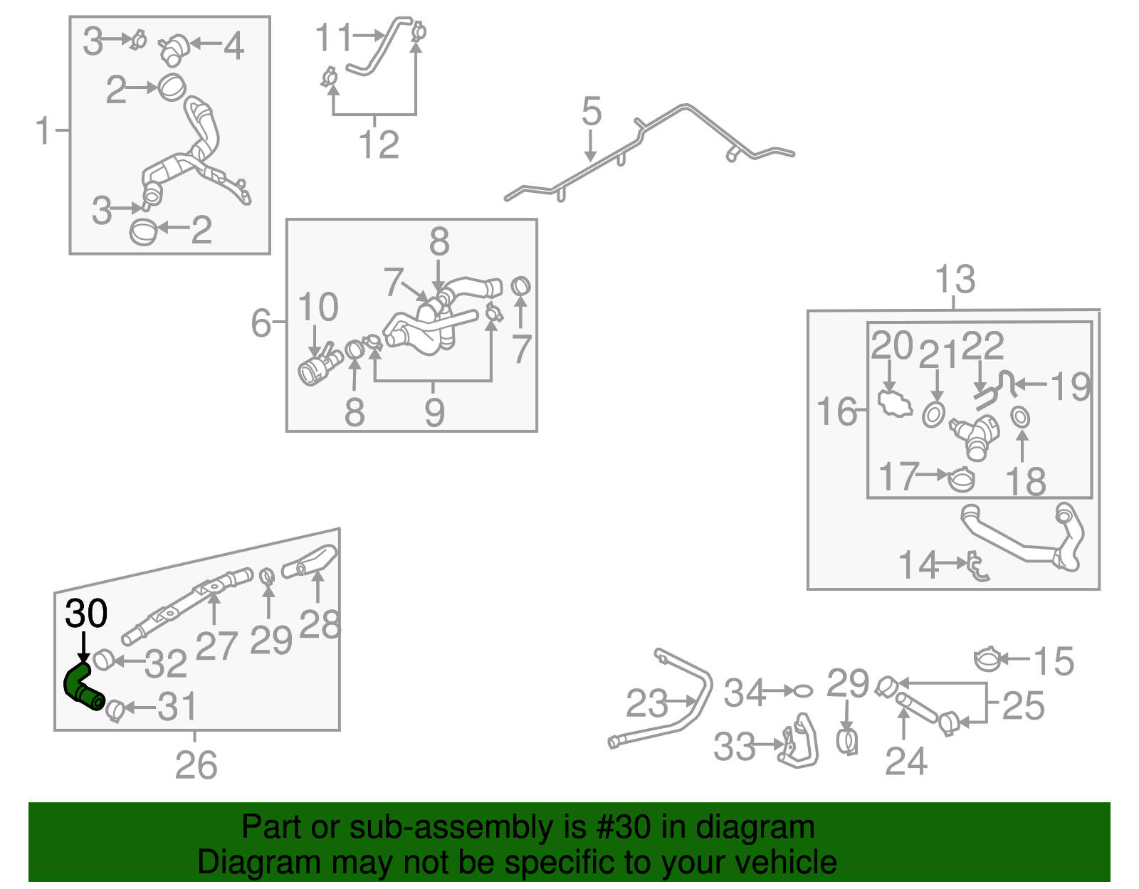 1KM-122-109-C - Engine Coolant Overflow Hose 2005-2014 Volkswagen ...
