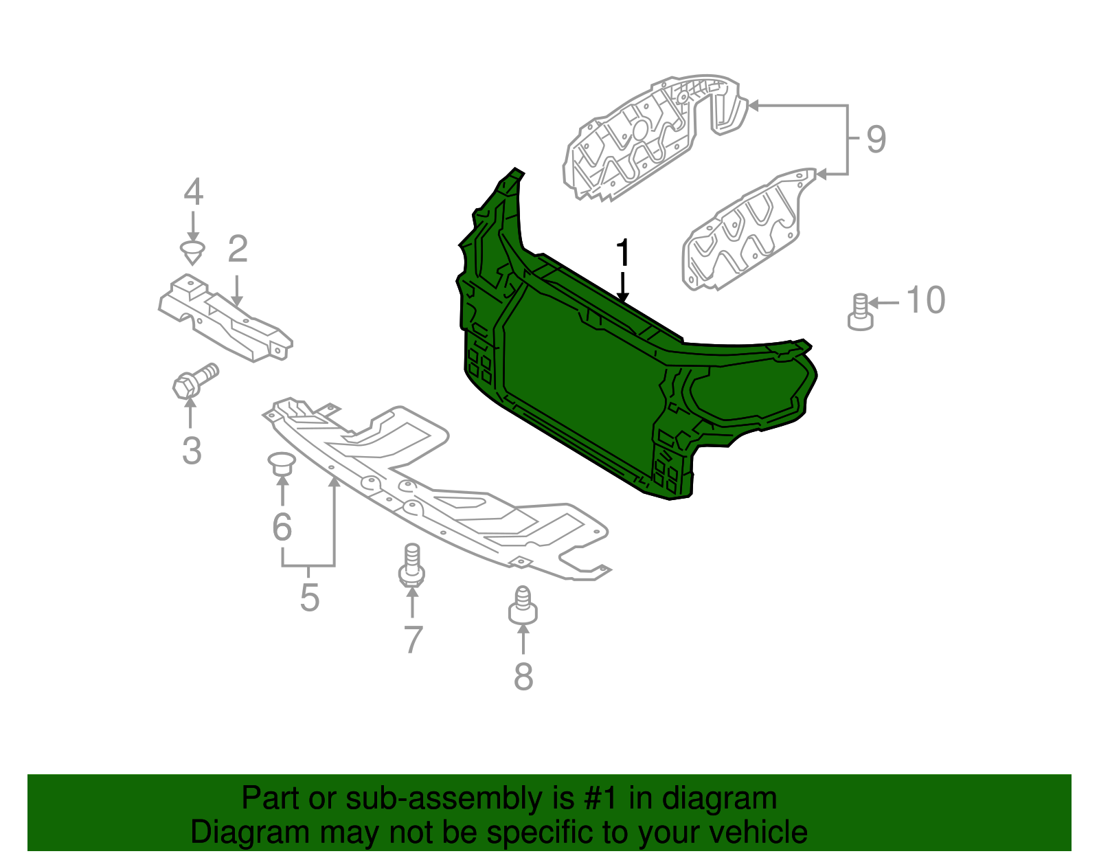 2010-2012 Hyundai Santa Fe Radiator Support 64101-0W500 | OEM Parts Online