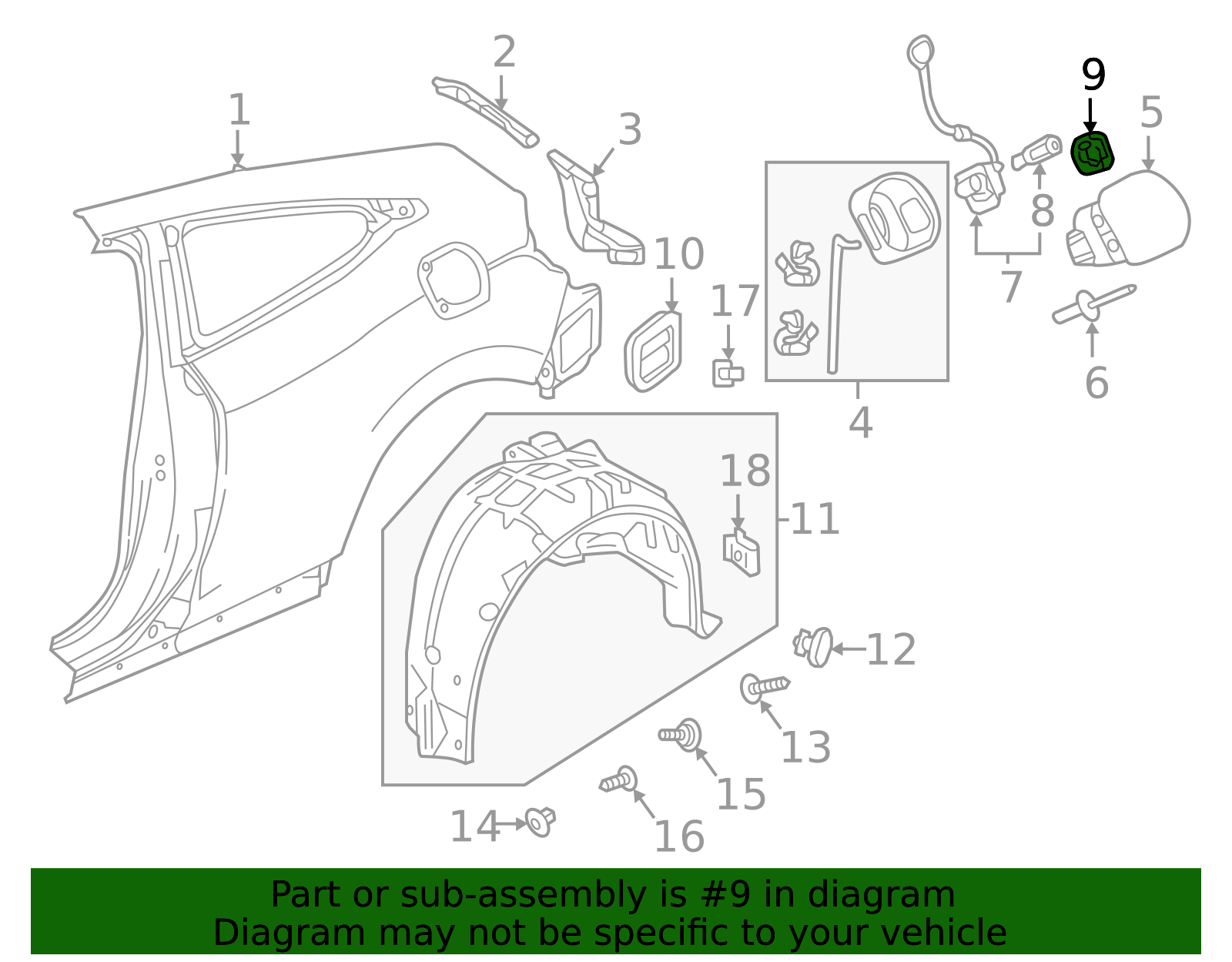 2016-2021 Honda Civic Fuel Door Latch 74481-TBA-A01 | OEM Parts Online