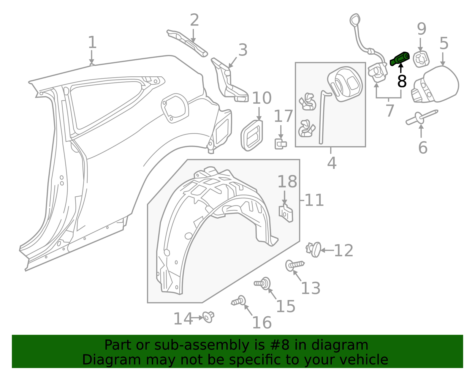 2009-2021 Honda | Fuel Filler Door Pin | 74486-TF0-013 | Honda OEM ...