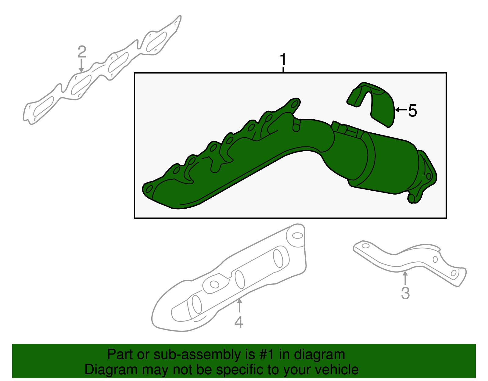 2015-2017 Kia K900 Catalytic Converter With Integrated Exhaust Manifold ...