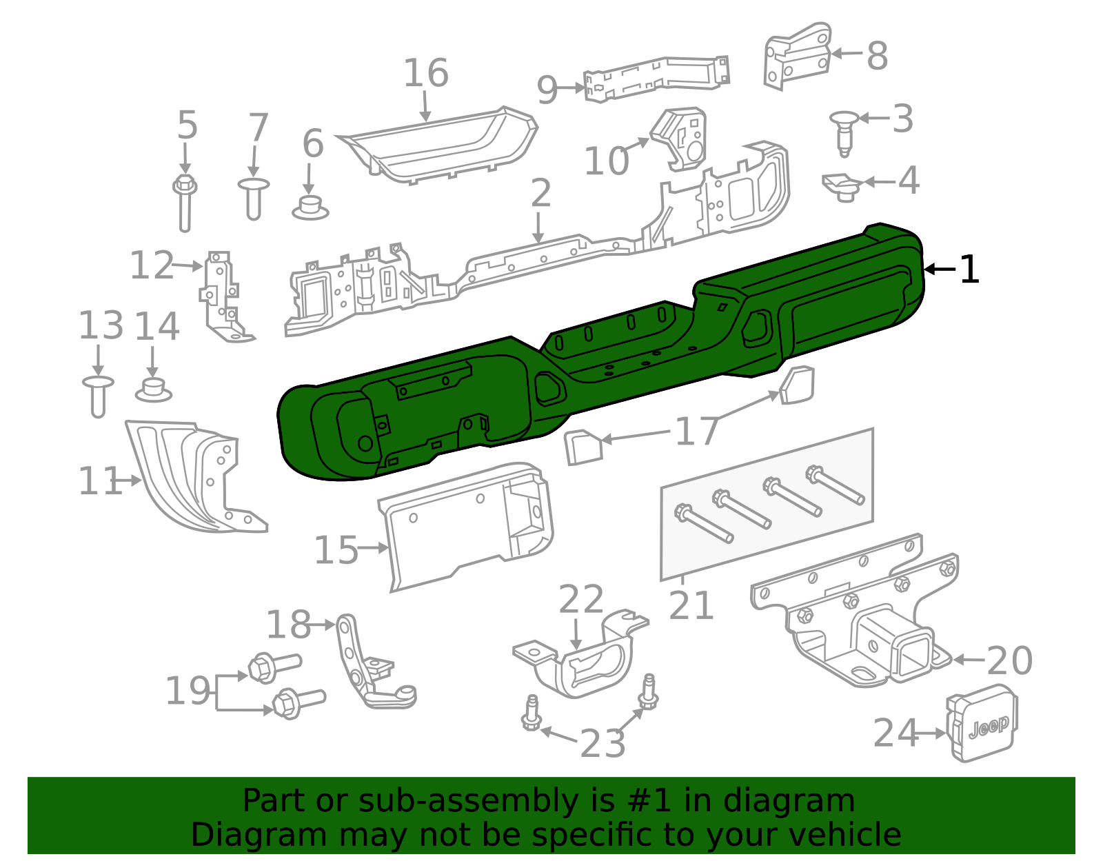 68309888AA - Cab To Box Seal - 2019 2020 Ram 1500 | Mopar Parts Canada