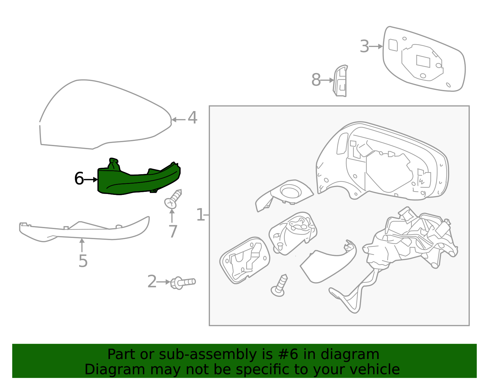 84401FL000 - Signal Lamp - 2017-2021 Subaru | World OEM Parts Subaru