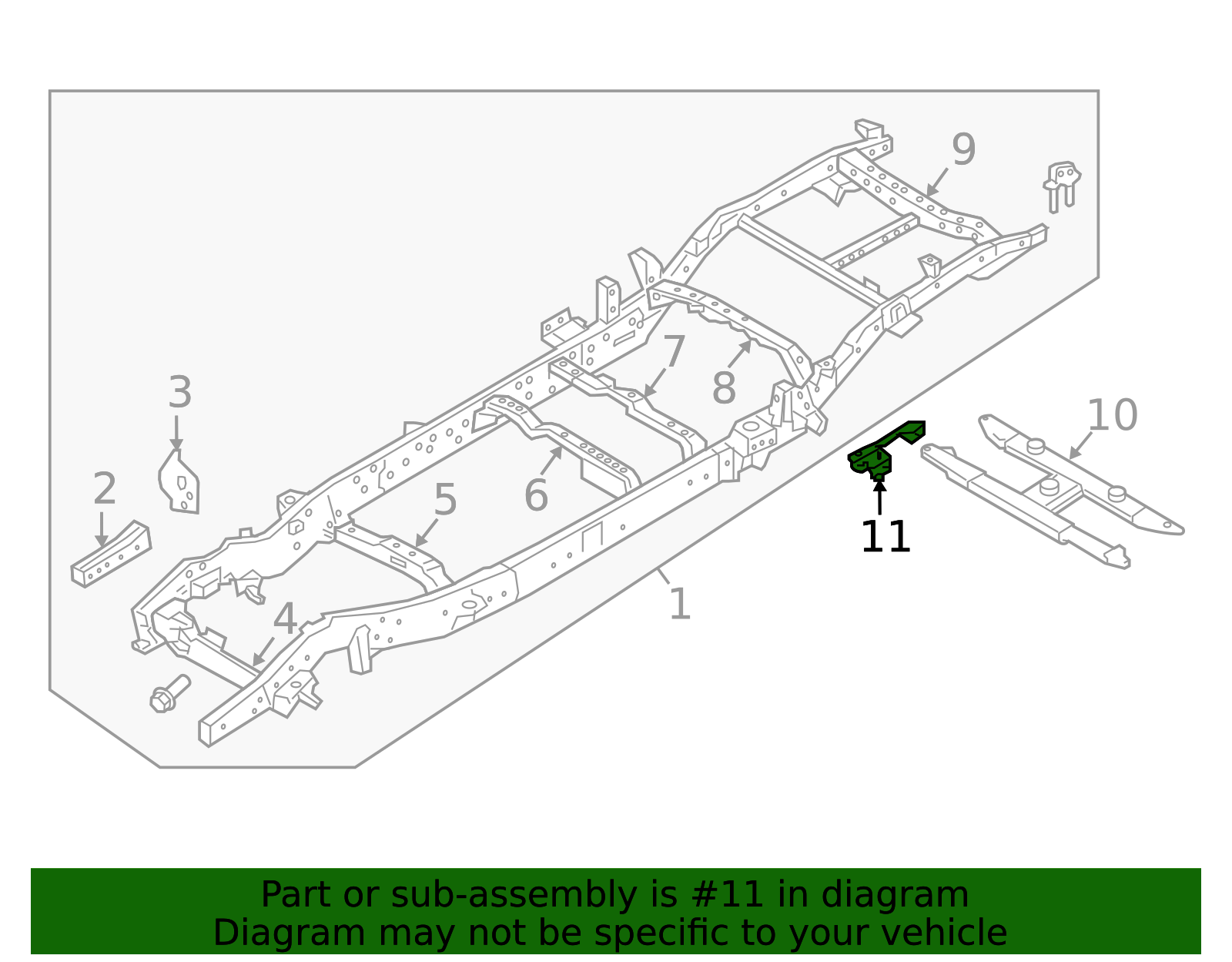 2017-2024 Nissan TITAN Rear Cross-Member Bracket - Passenger Side (RH ...
