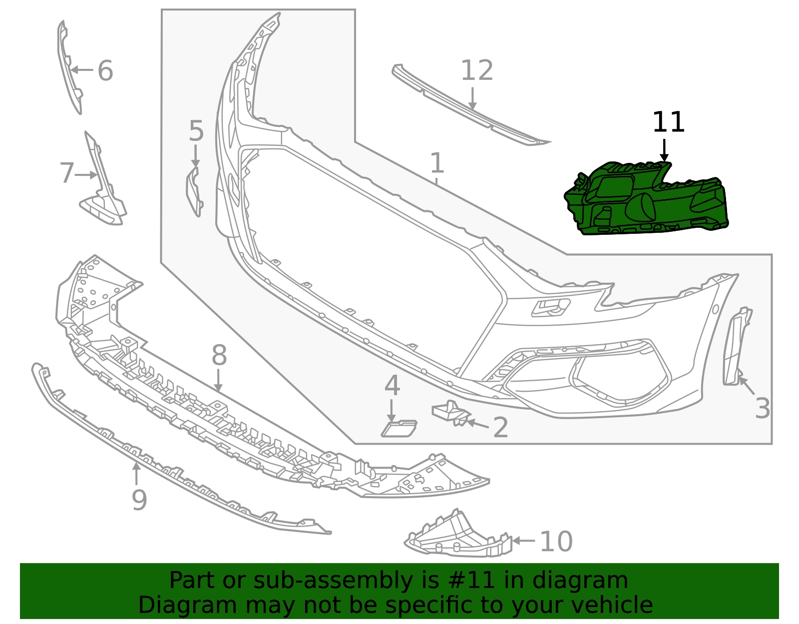 2022-2024 Audi S3 End Plate 8Y0-807-320-A | TascaParts.com