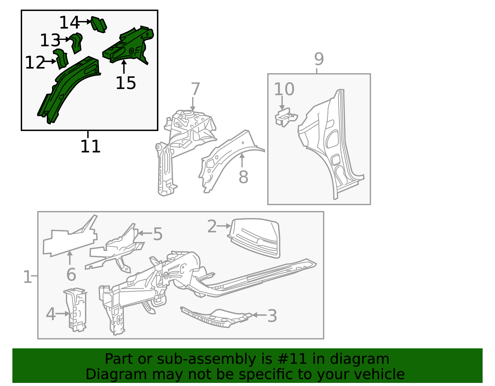 2016-2019 Chevrolet Volt Driver Side Front Compartment Upper Side Rail ...