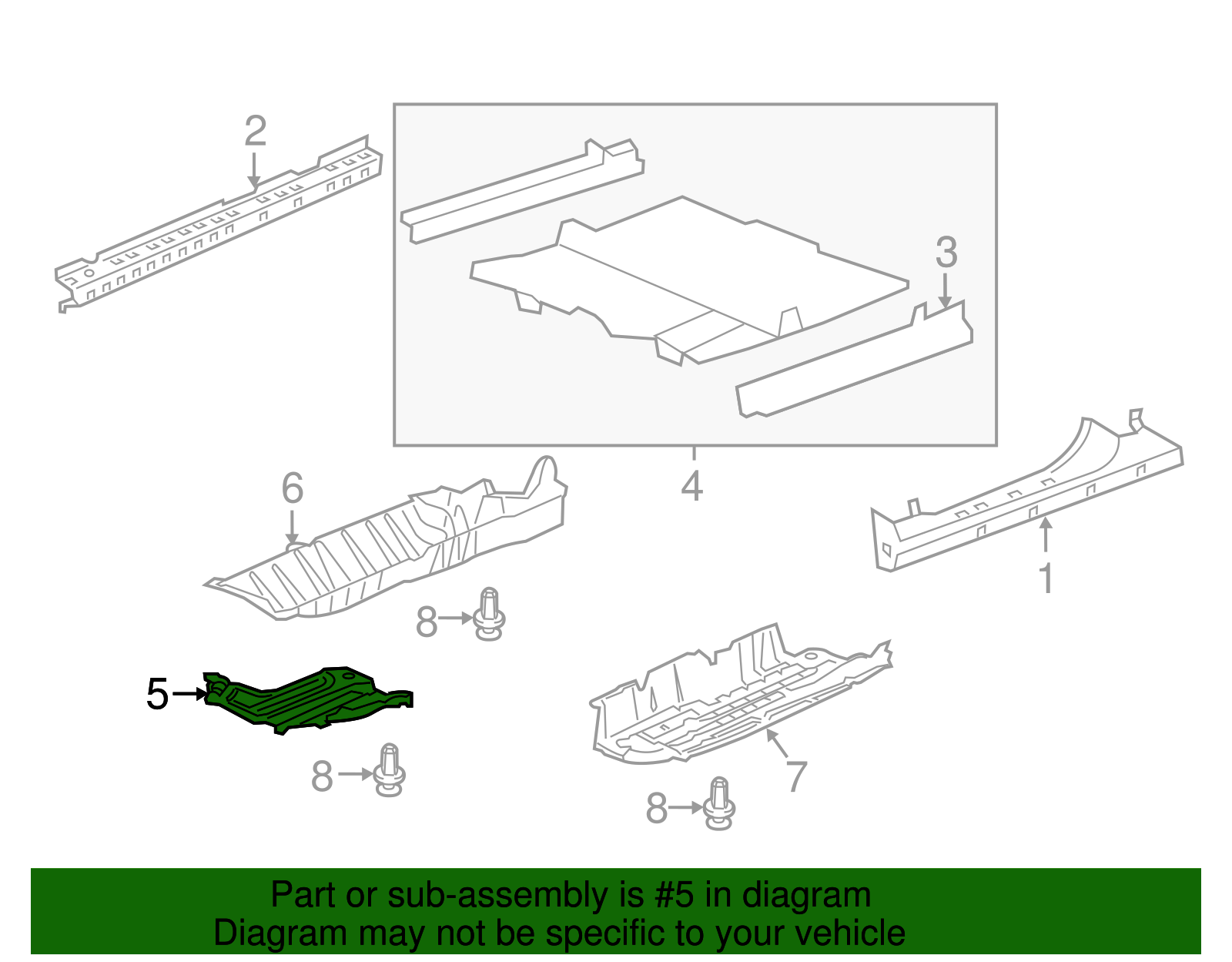 74620-T0A-A00 - Cover Assembly Front Floor (Lower) - 2012-2016 Honda CR ...
