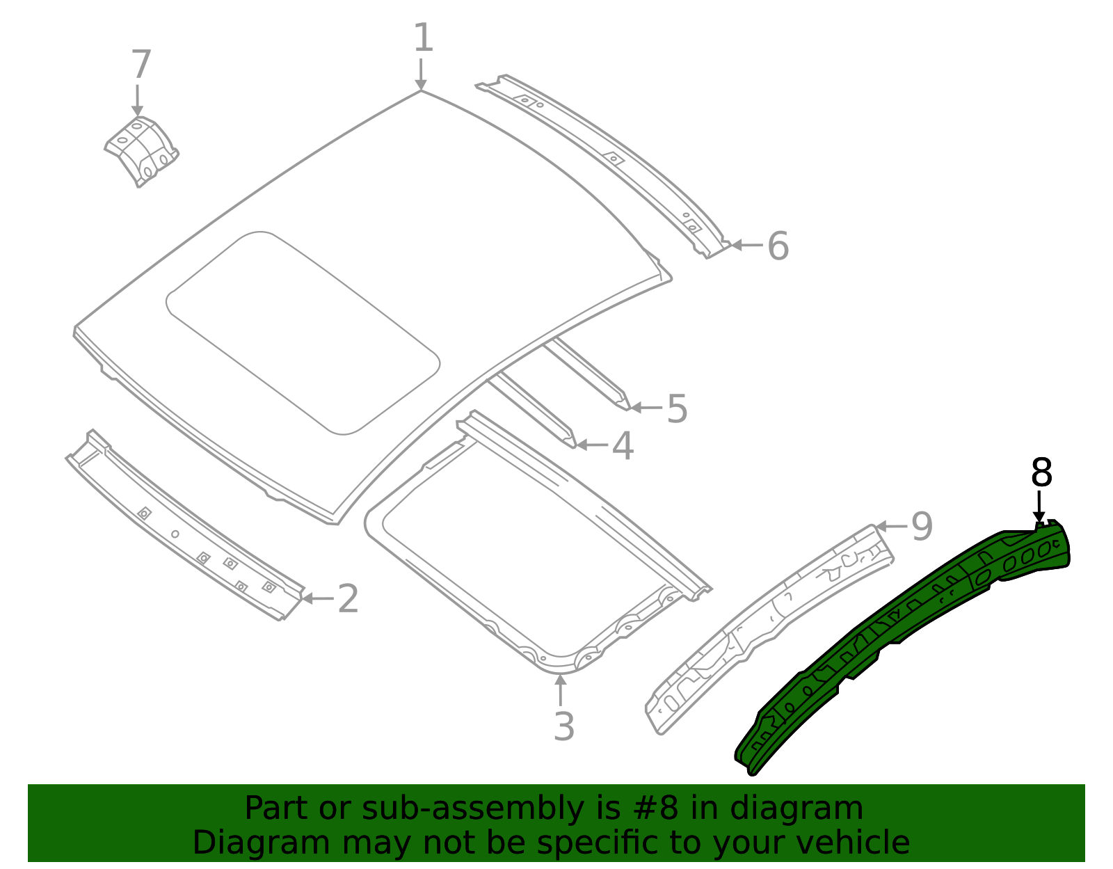 2020-2025 Nissan Sentra Rail Reinforced G6315-6LBMA | Nissan Parts Central