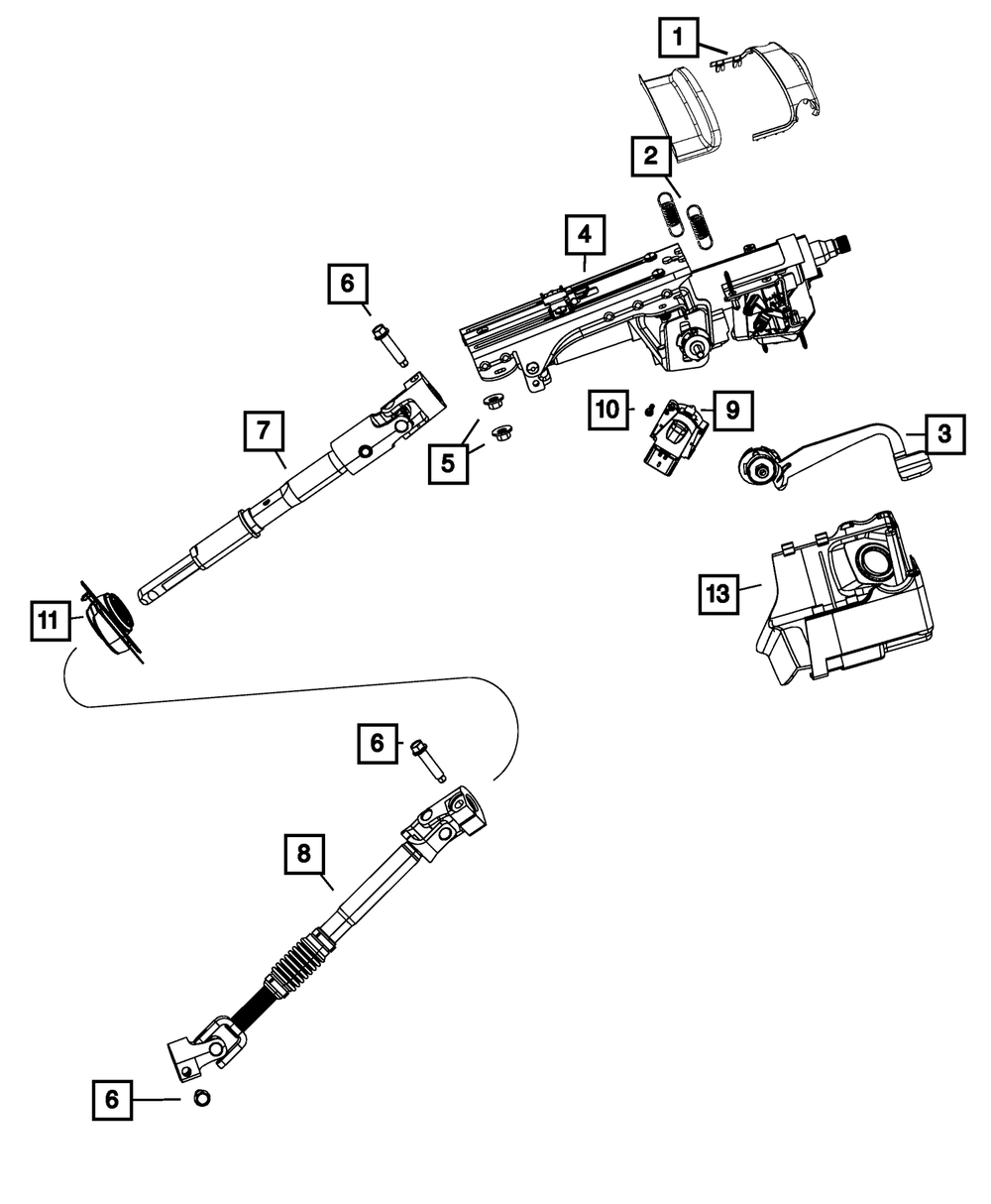 55351277AK - Mopar Steering Column 2011-2018 Jeep | Performance Auto Parts